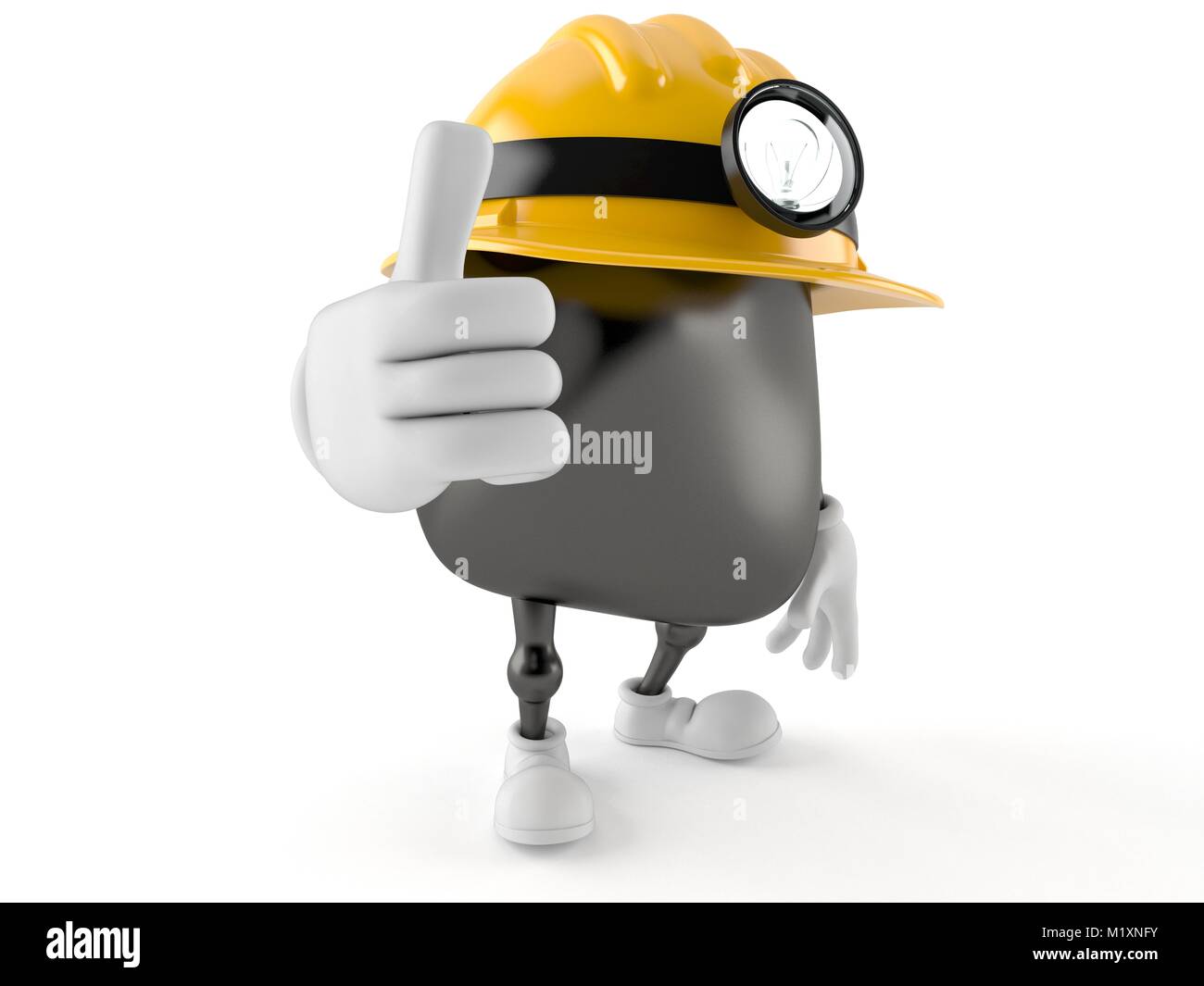 Miner character with thumb up isolated on white background Stock Photo ...