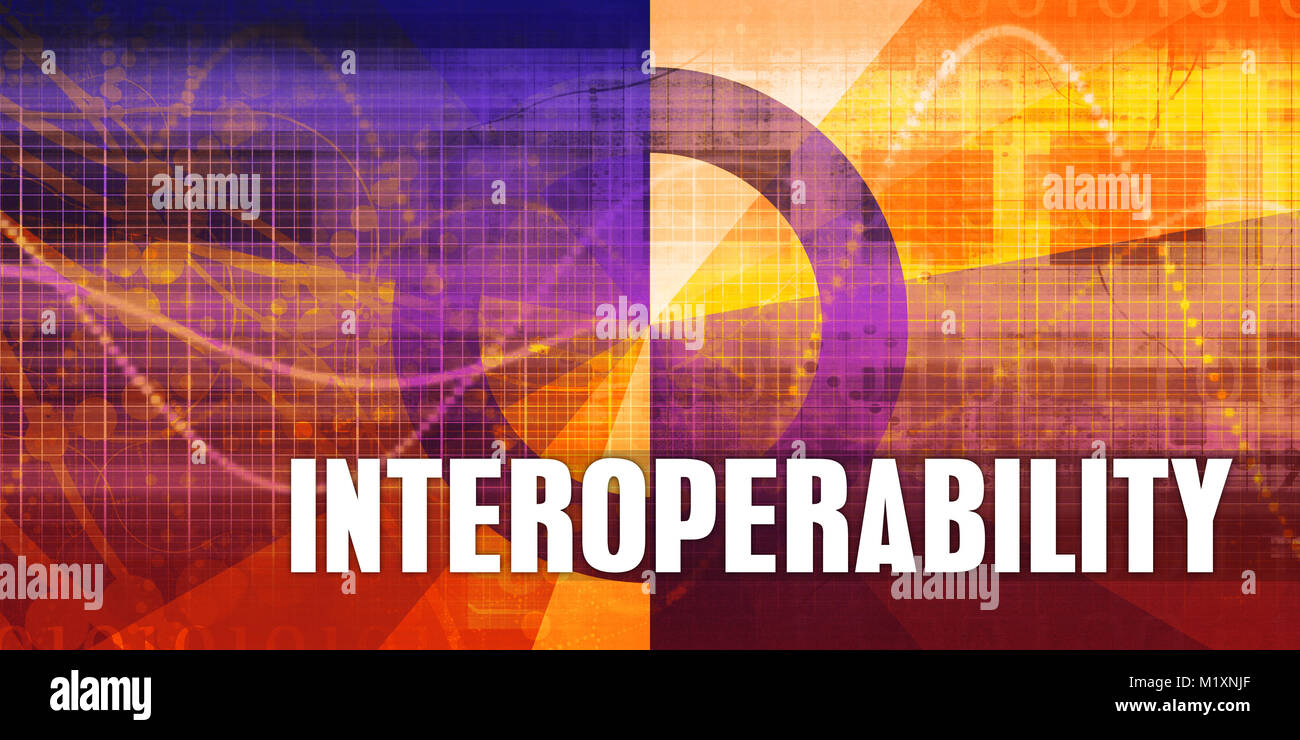 Interoperability Focus Concept on a Futuristic Abstract Background ...