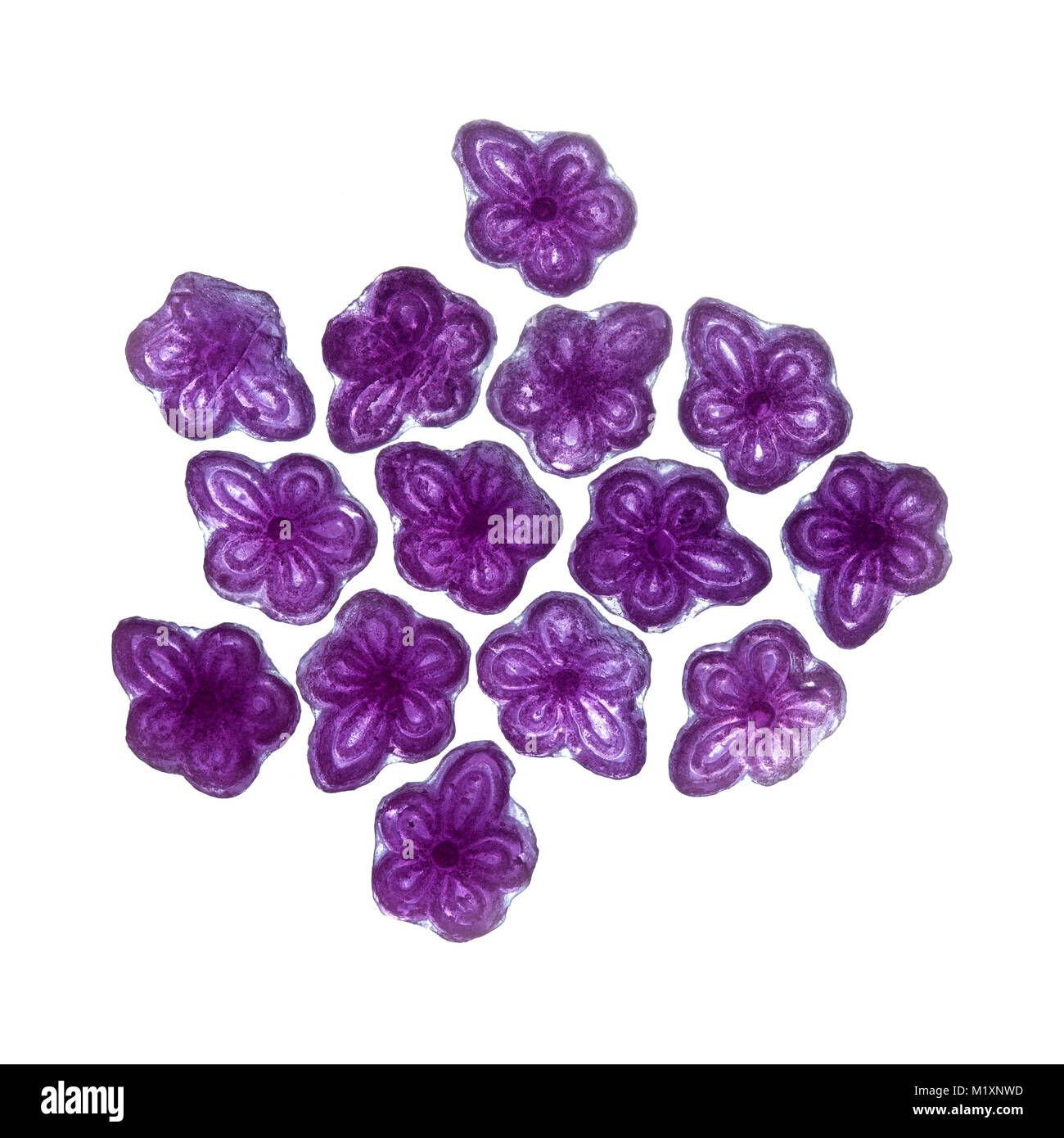 violet candy, hard candy in shape of violet flower, aromatized with ...
