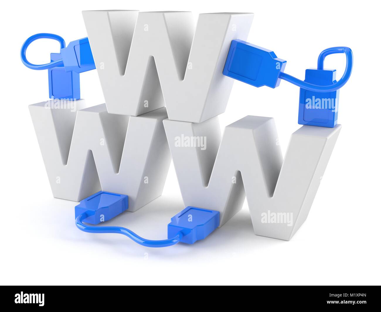 WWW letters with network cable isolated on white background Stock Photo ...