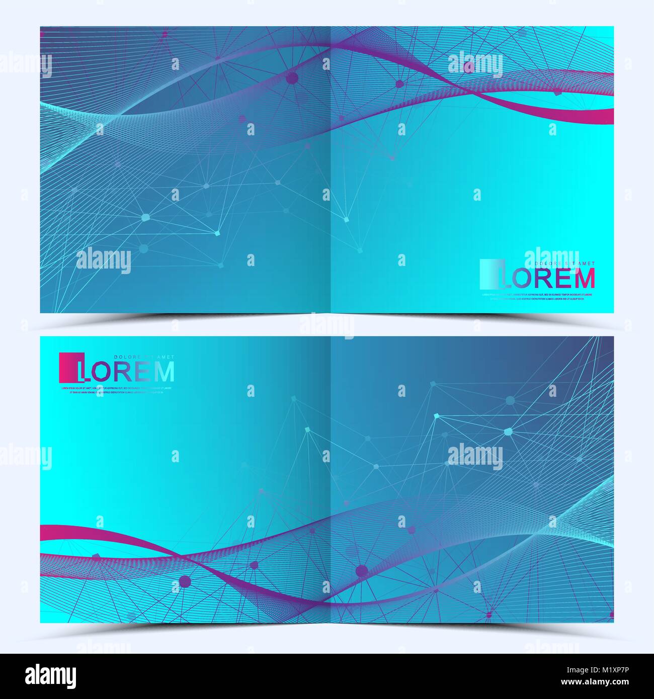 Modern vector template for square brochure, leaflet, flyer, cover ...