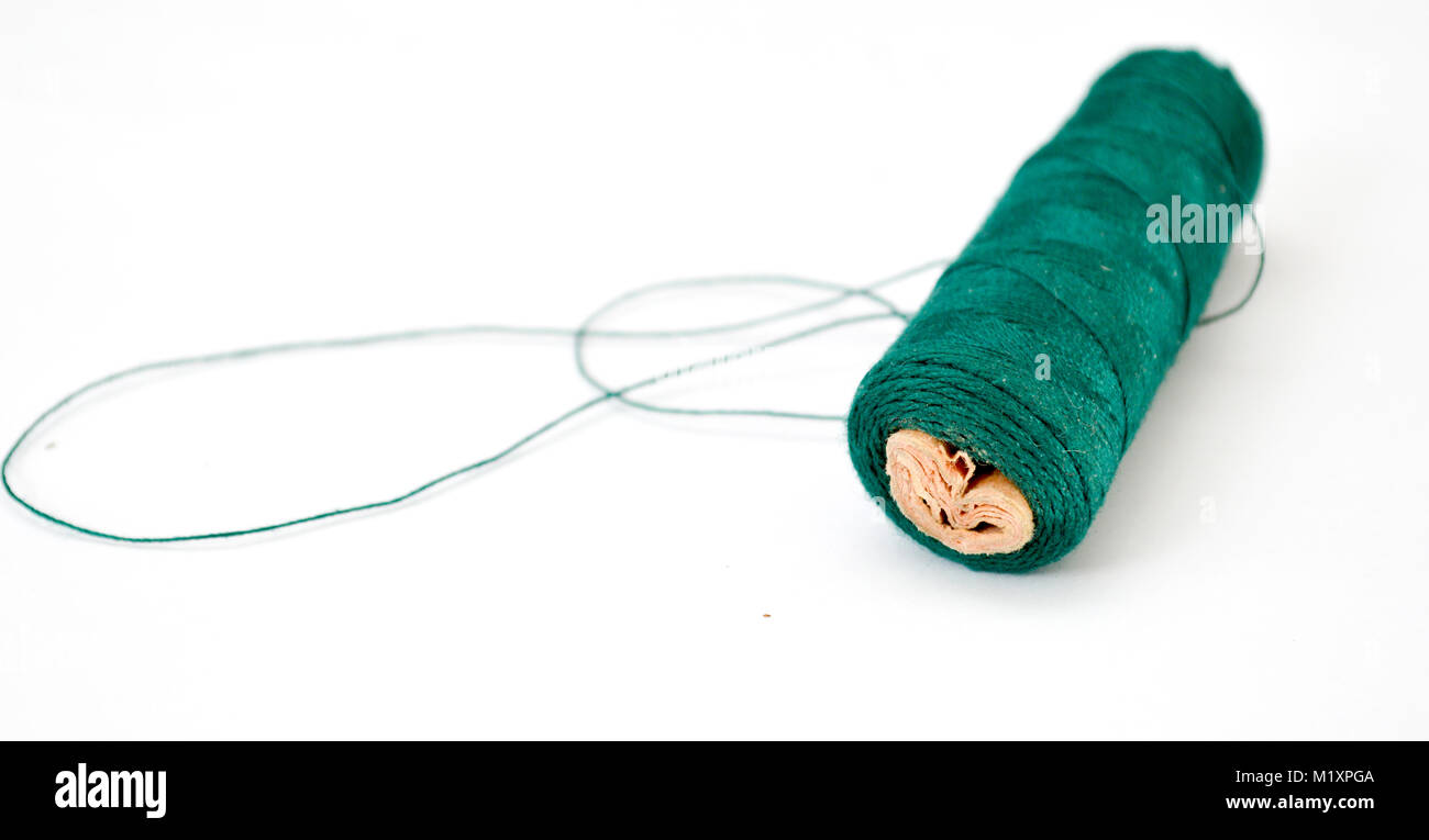 the green rope on white background., shallow dof, image of a Stock ...