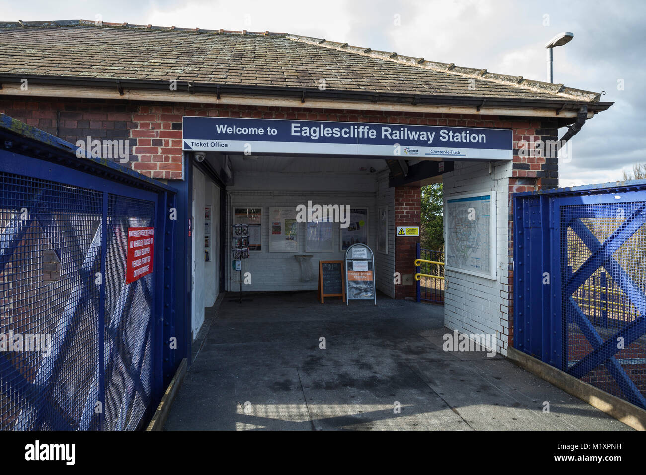 The ticket office at Eaglescliffe Railway Station,England,UK Stock ...