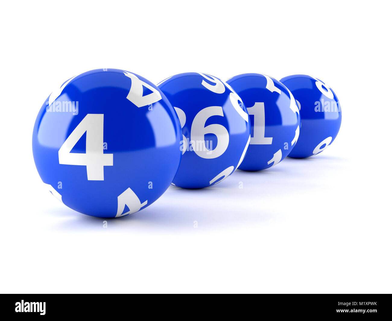 Lottery balls isolated on white background Stock Photo - Alamy
