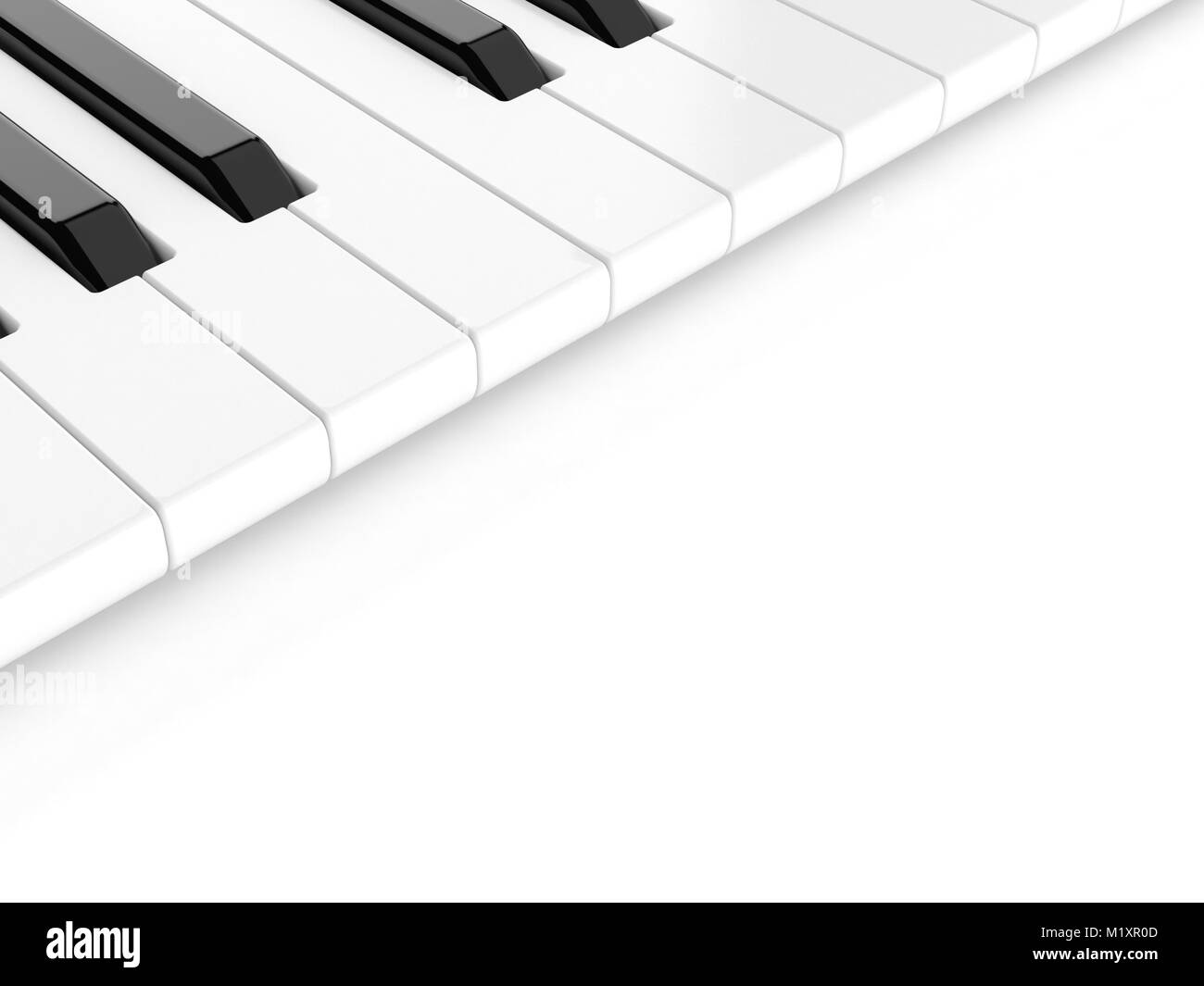 Piano keyboard isolated on white background Stock Photo - Alamy