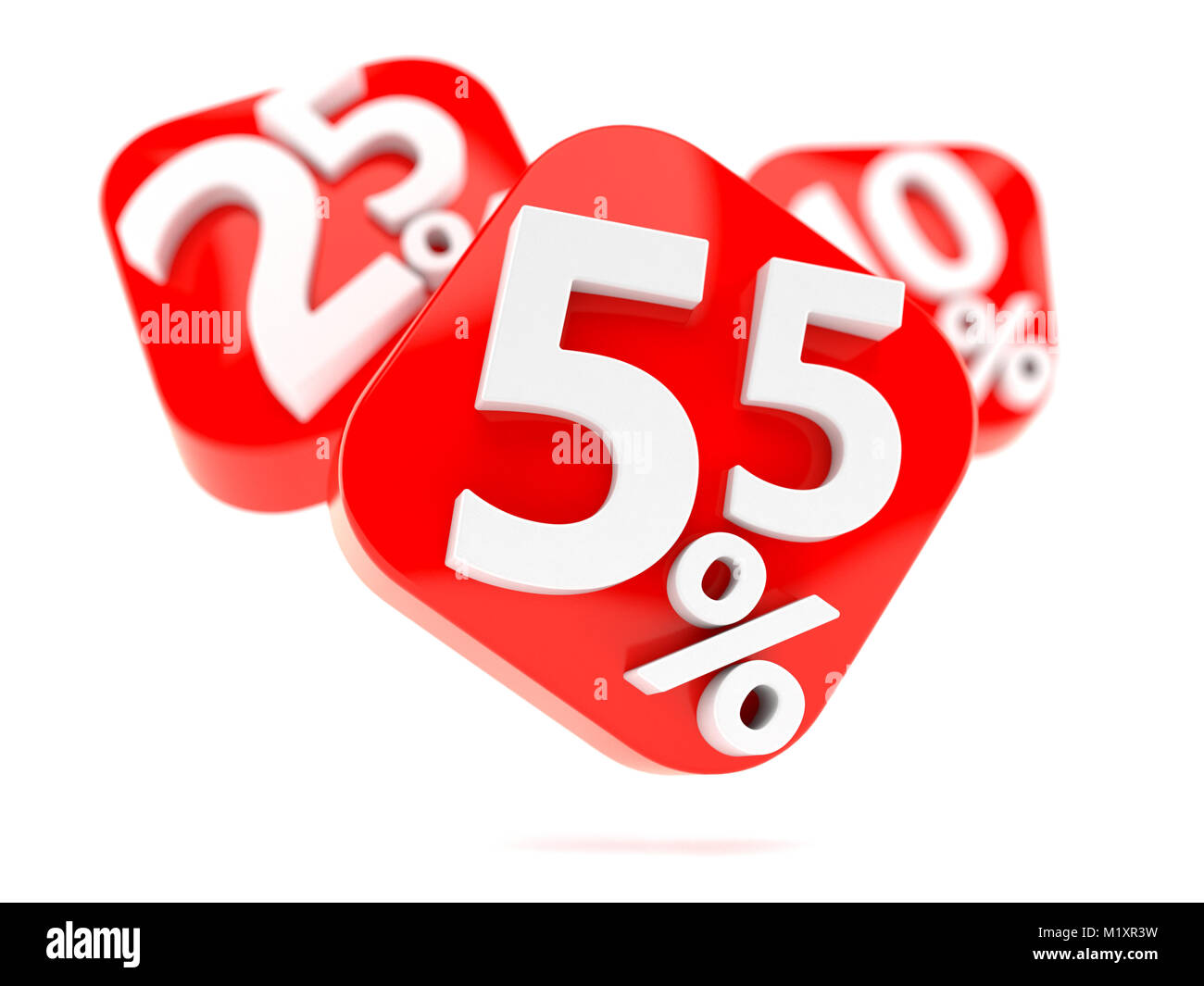 Numbers with percent symbols isolated on white background Stock Photo ...