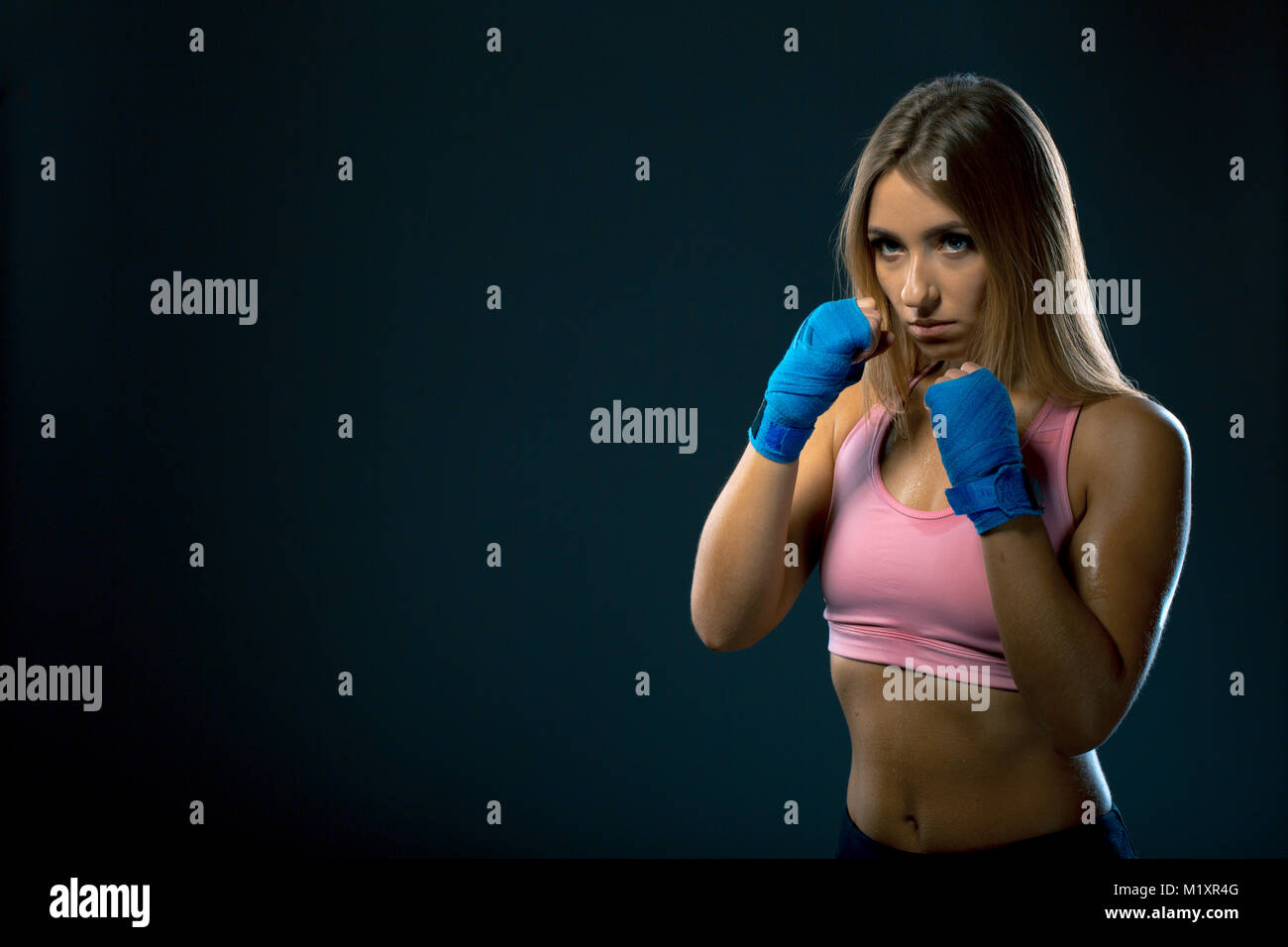 Female boxer hands white bandage hi-res stock photography and images ...