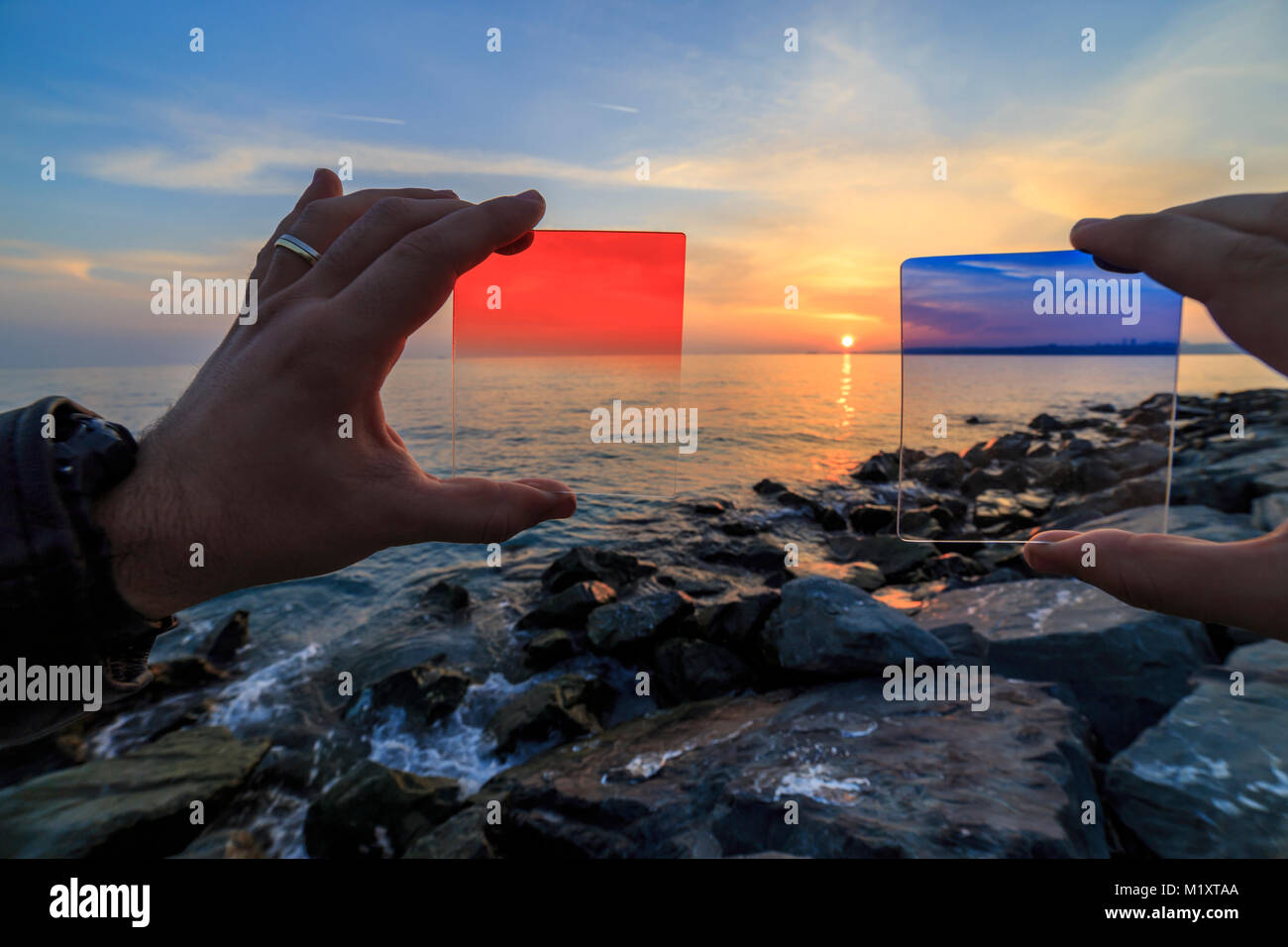 How to red and blue filters effects the image, reverse light image and ...