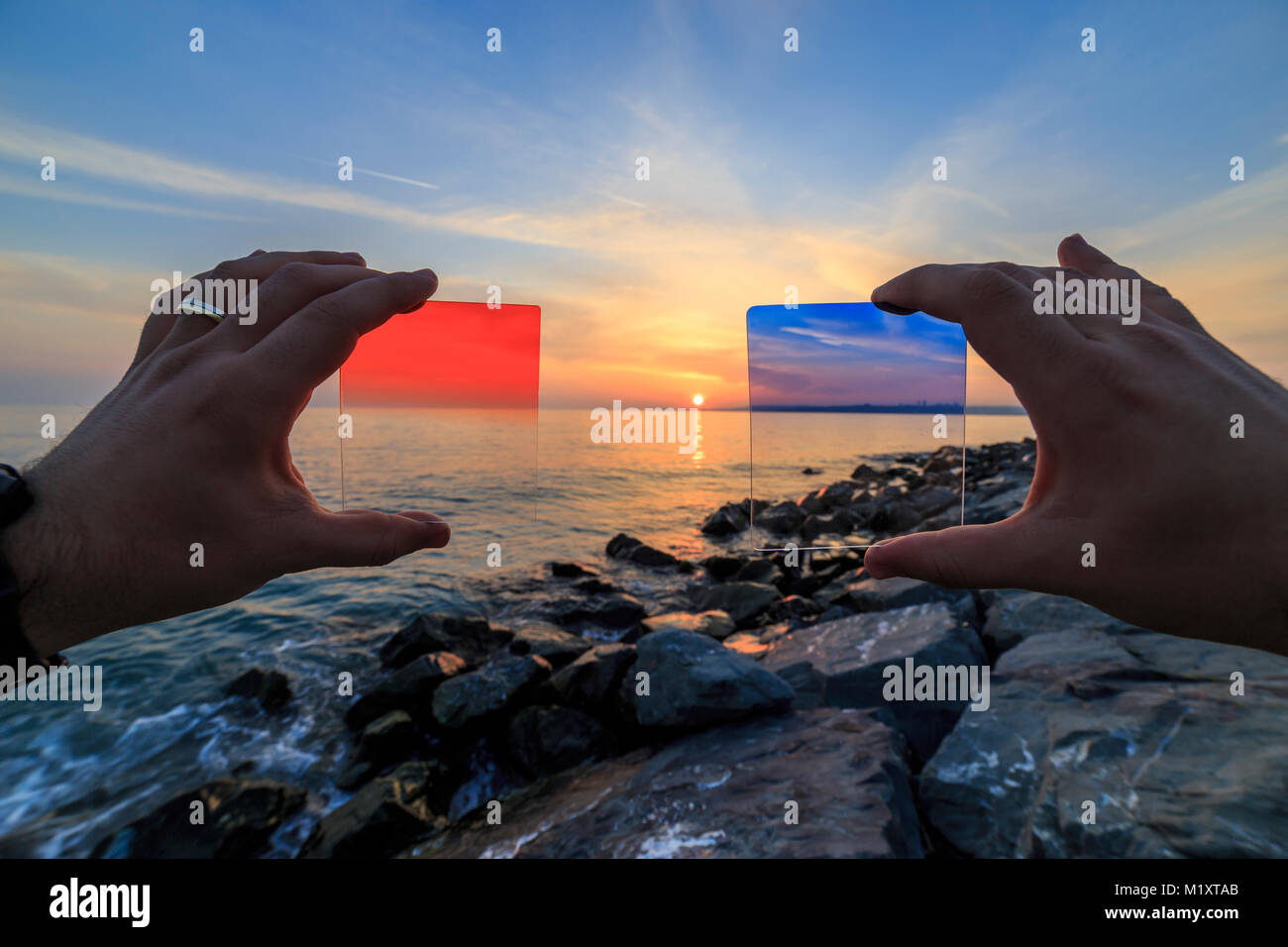 How to red and blue filters effects the image, reverse light image and ...