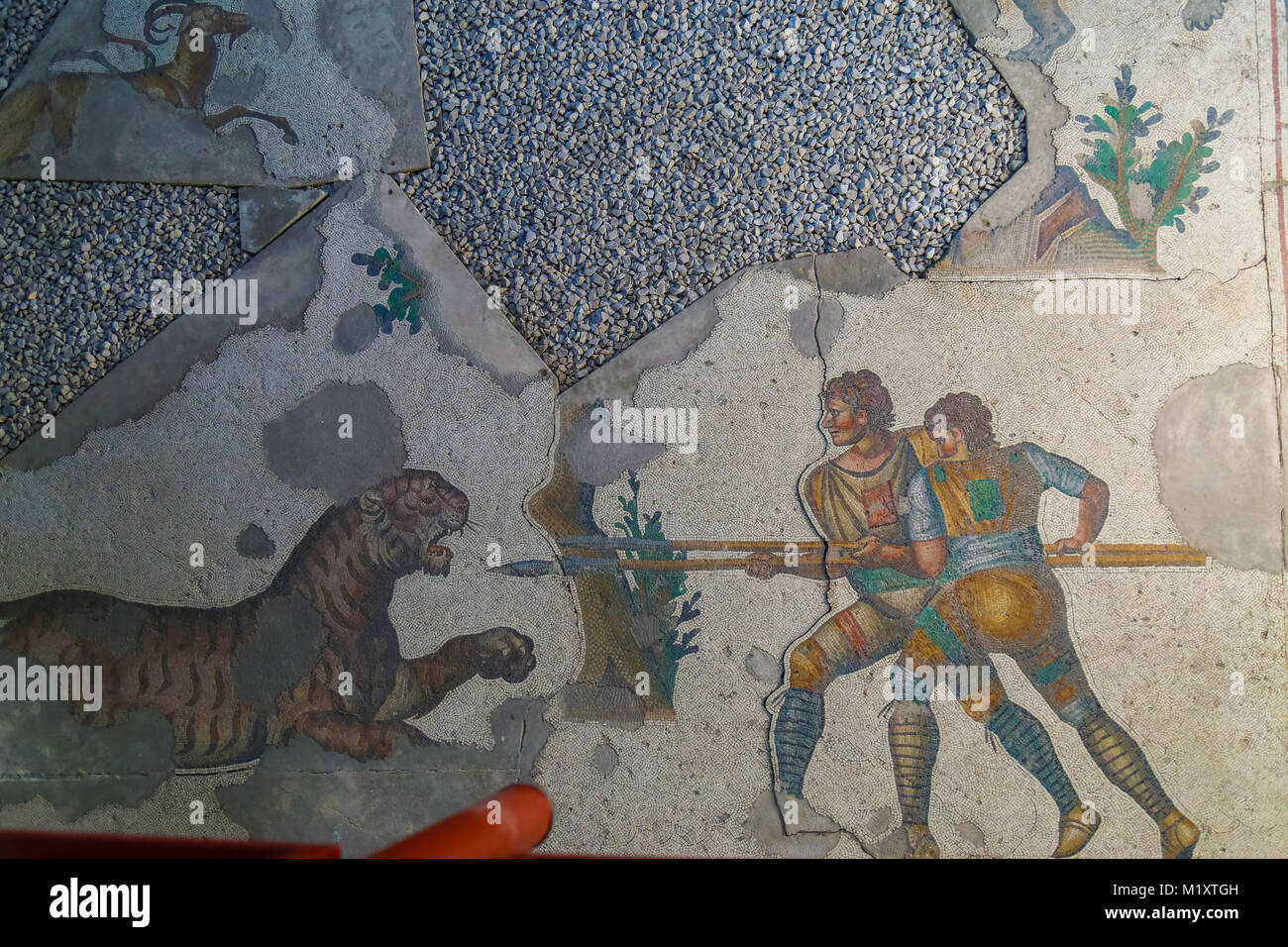 Istanbul, Turkey - May 11, 2016: Ancient mosaic revealed from the ...