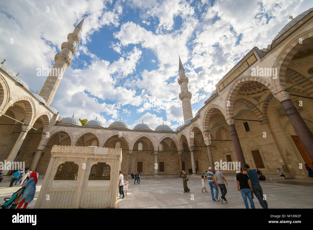 Istanbul, Turkey - July 07, 2016: View of Suleymaniye Mosque, built by ...
