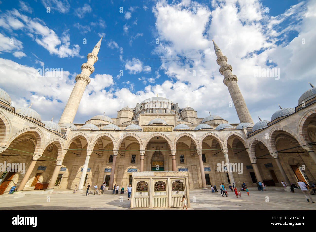 Istanbul, Turkey - July 07, 2016: View of Suleymaniye Mosque, built by ...