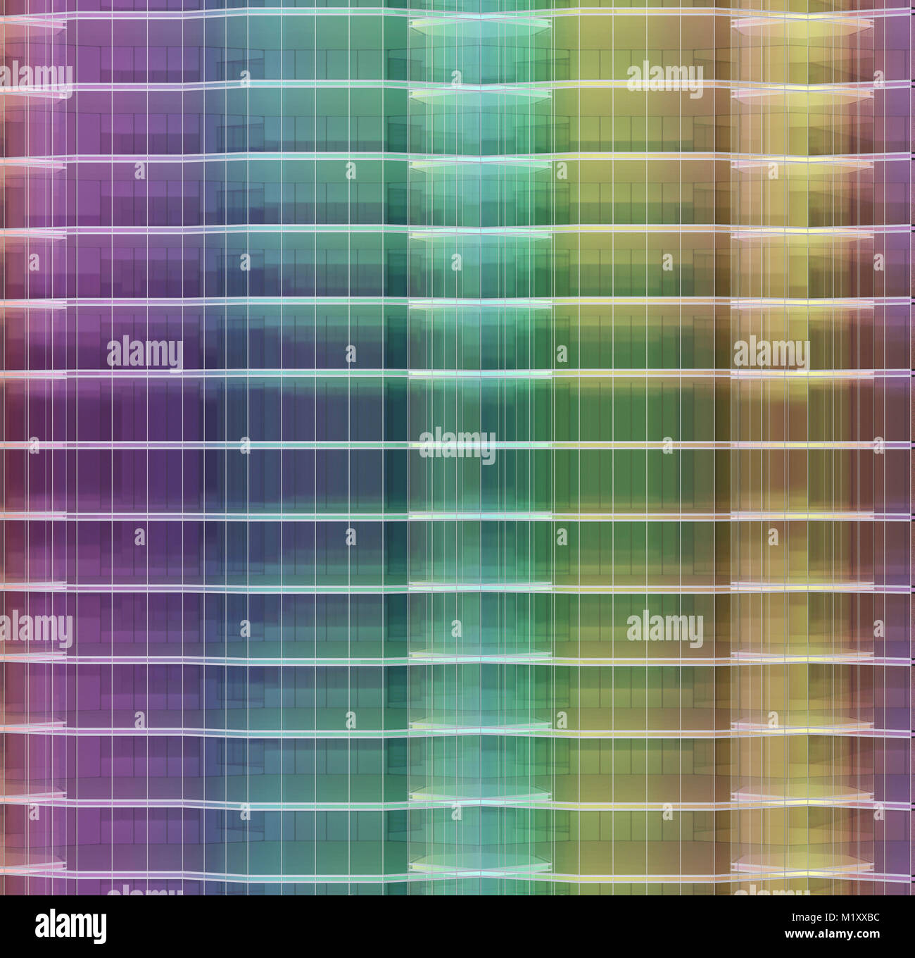background colorful glass facade close up. 3d rendering Stock Photo - Alamy