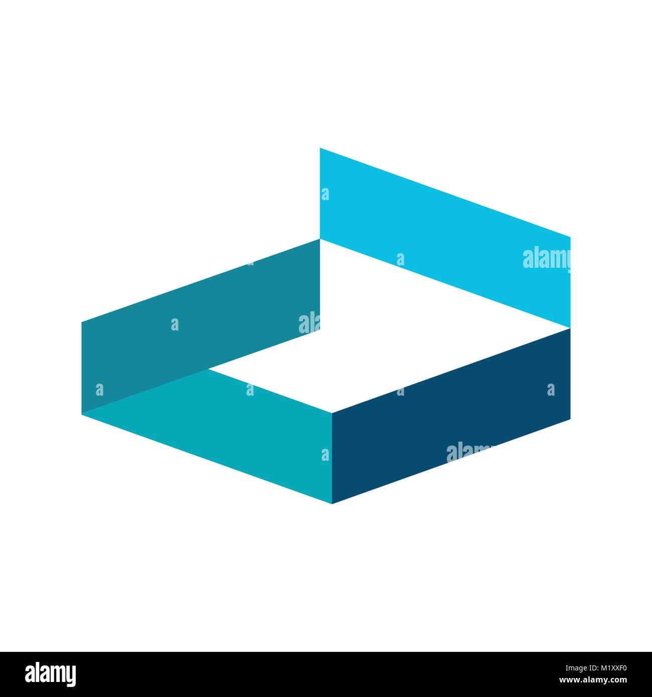 Open Fragment Hexagonal Block Intersection Symbol Vector Illustration ...