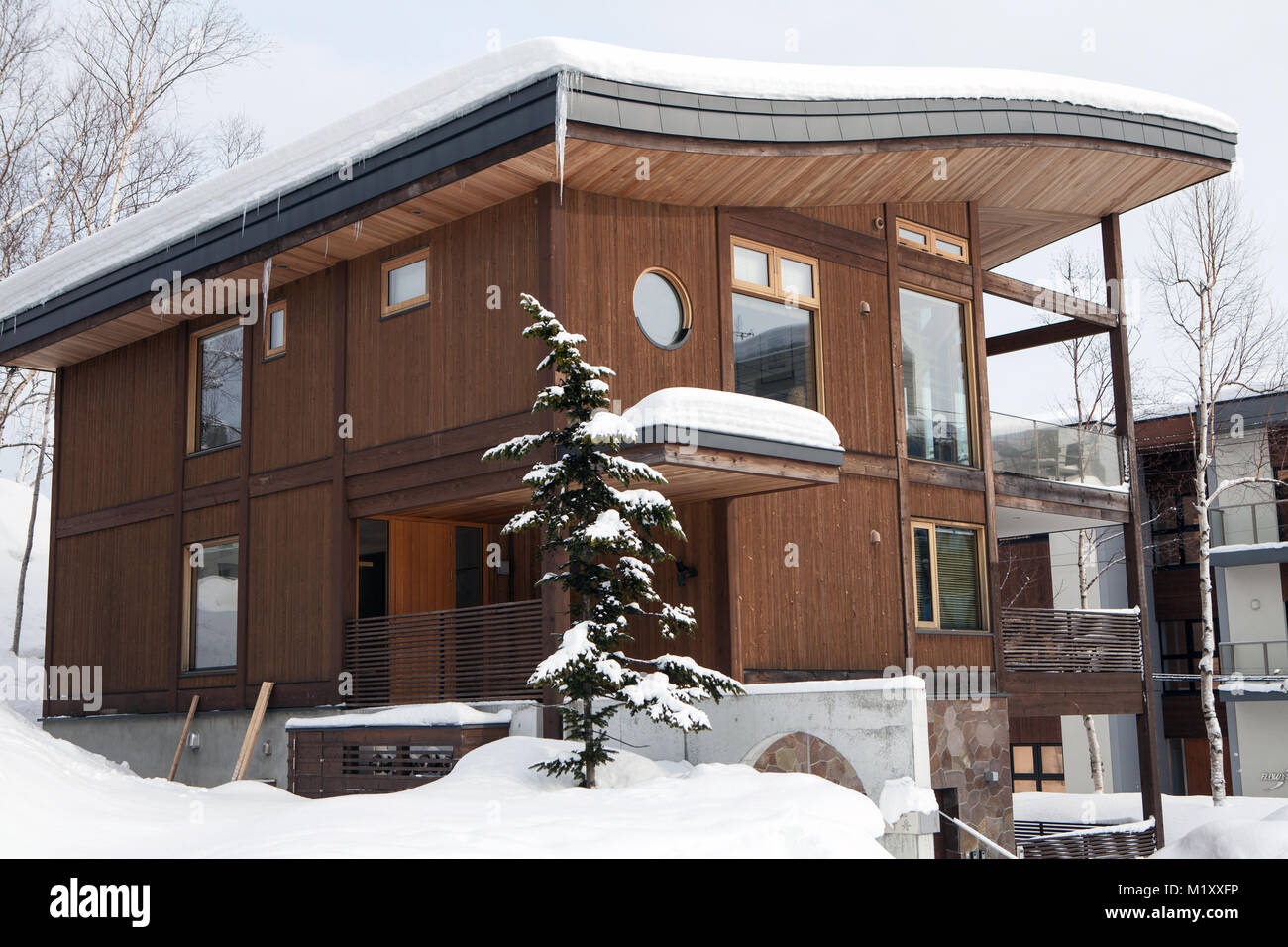 Modern Japanese Architecture, Niseko, Hokkaido, japan Stock Photo - Alamy