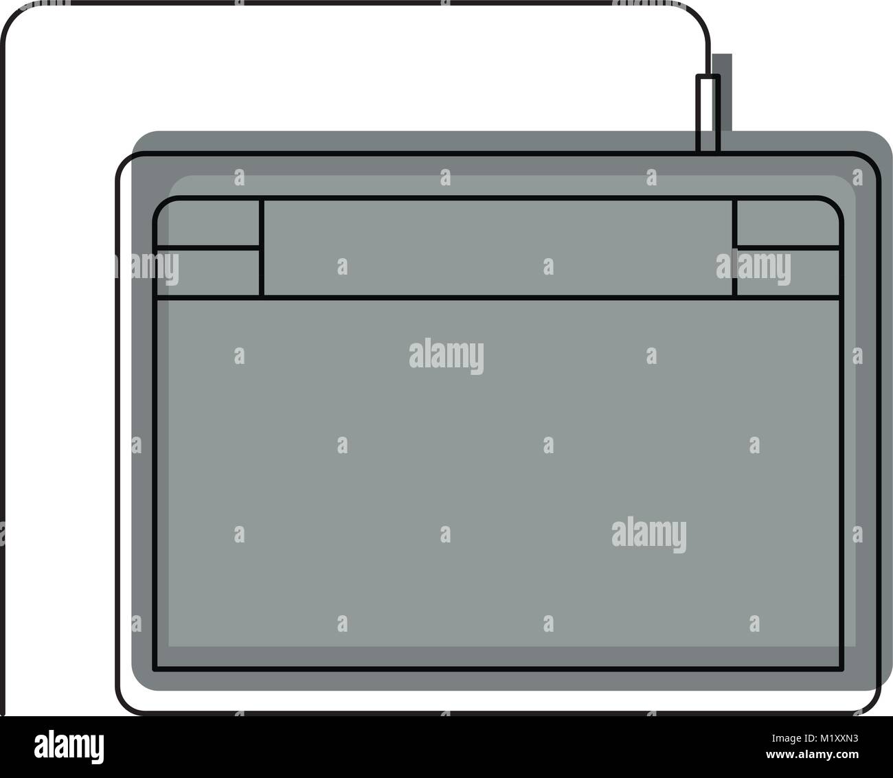 digitizer tablet icon in watercolor silhouette Stock Vector Image & Art ...