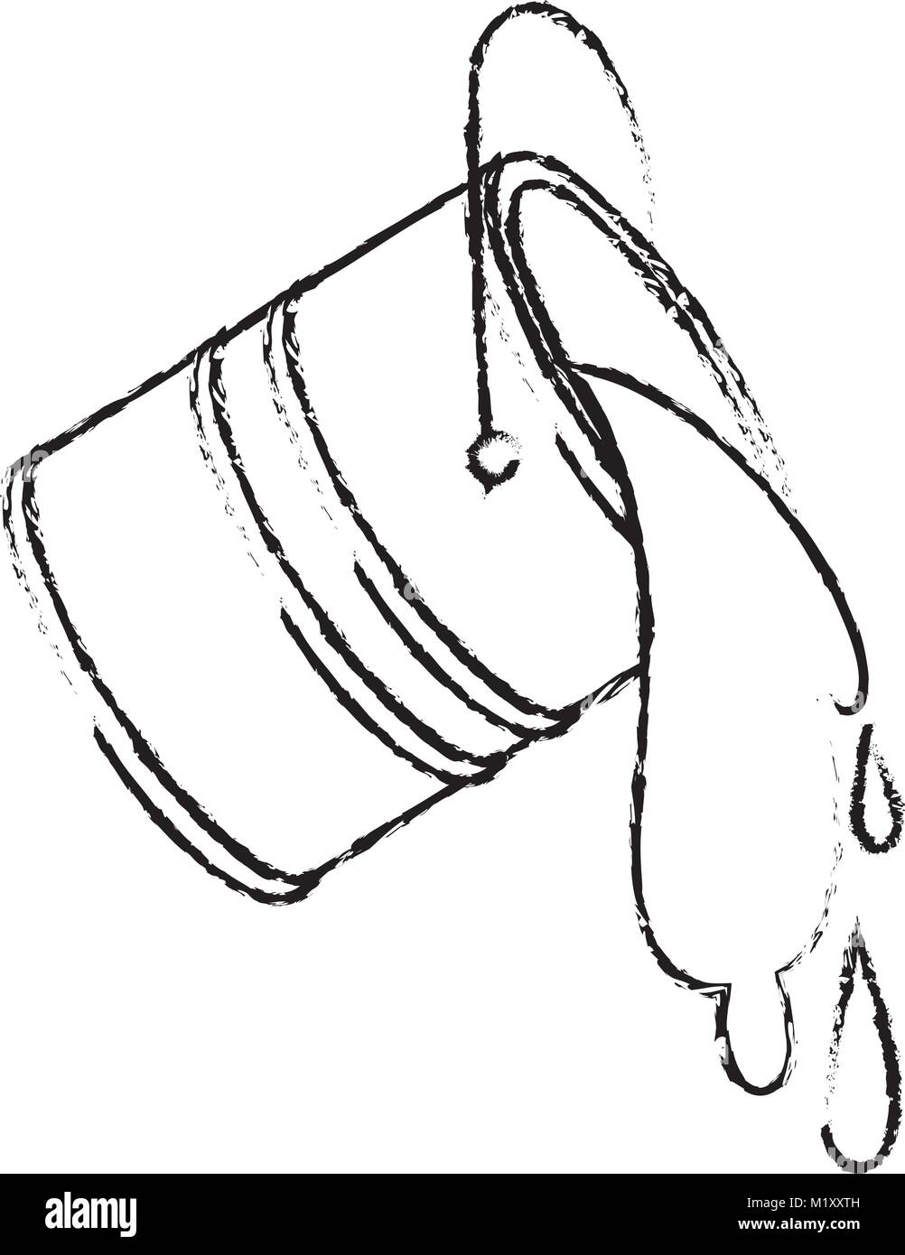 paint bucket spilling in black blurred contour Stock Vector Image & Art ...