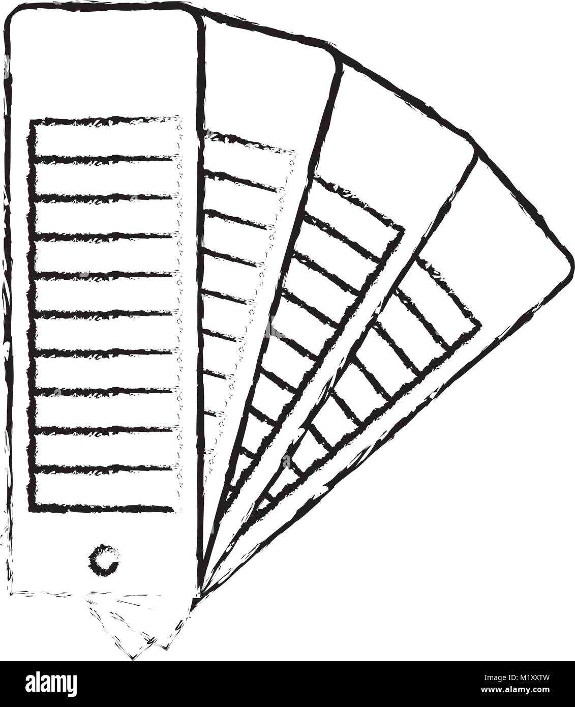 color palette guide scale set in black blurred contour Stock Vector ...