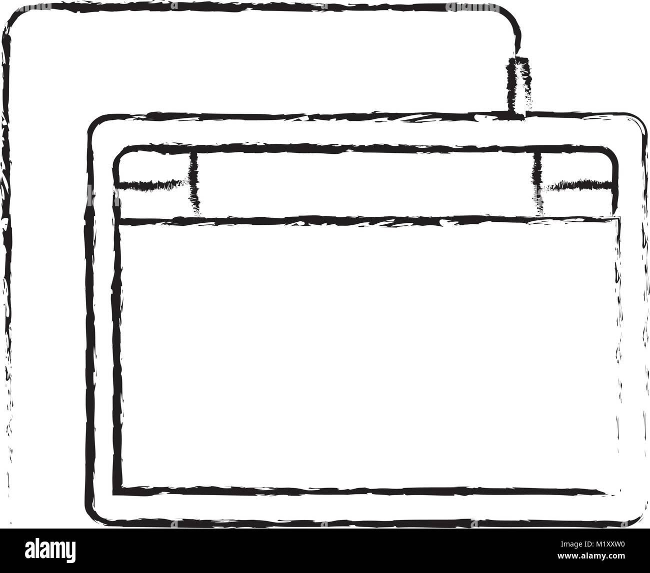 digitizer tablet icon in black blurred contour Stock Vector Image & Art ...