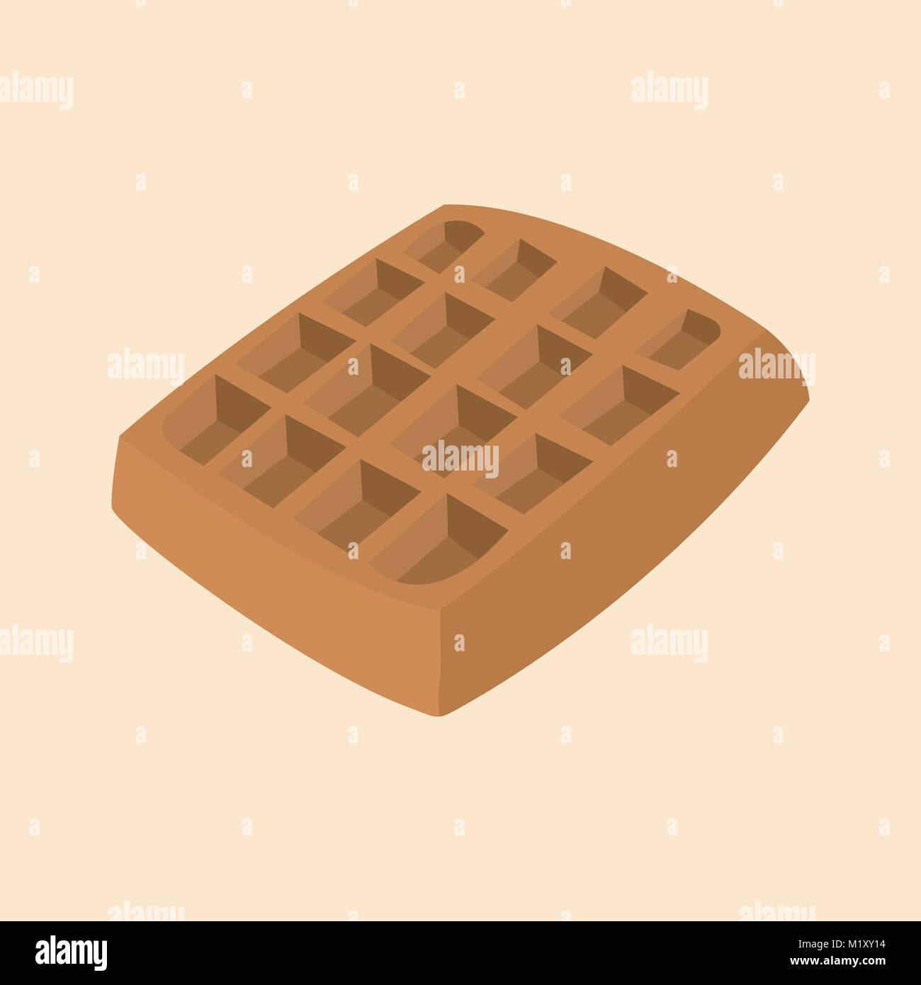 Sweet Chocolate Waffle Vector Illustration Graphic Design Stock Vector ...