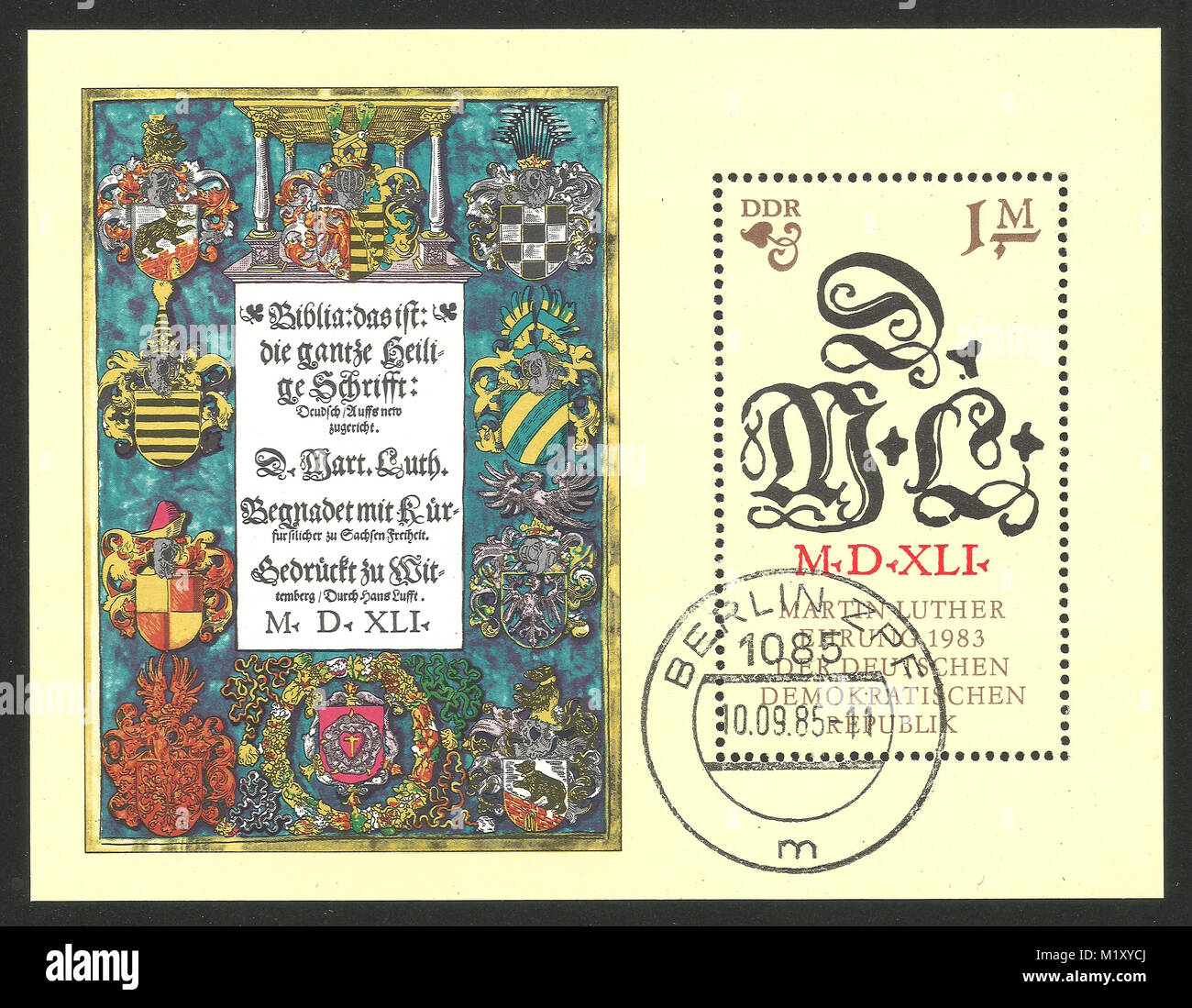 East Germany - stamp 1983: Color edition on Famous figure, shows 500 ...