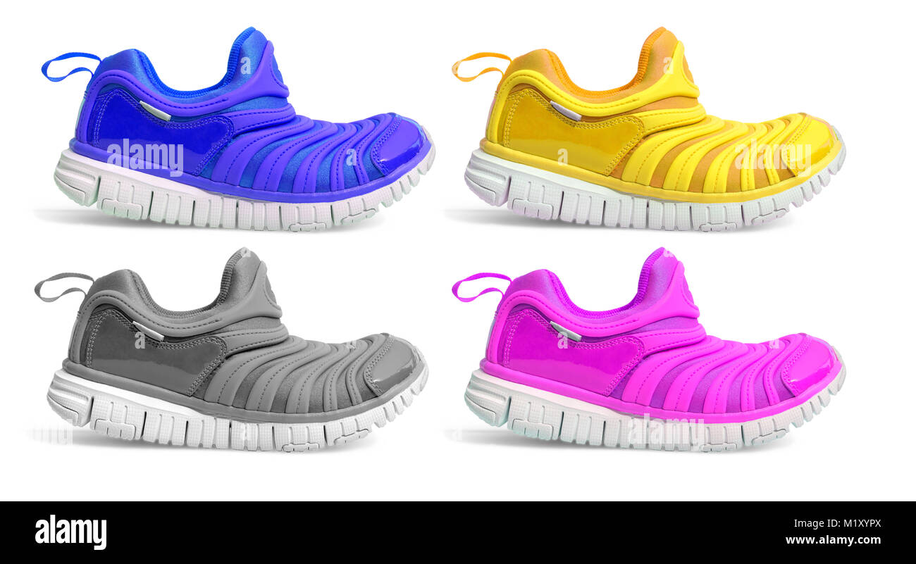 sport running shoes isolated on white background Stock Photo - Alamy