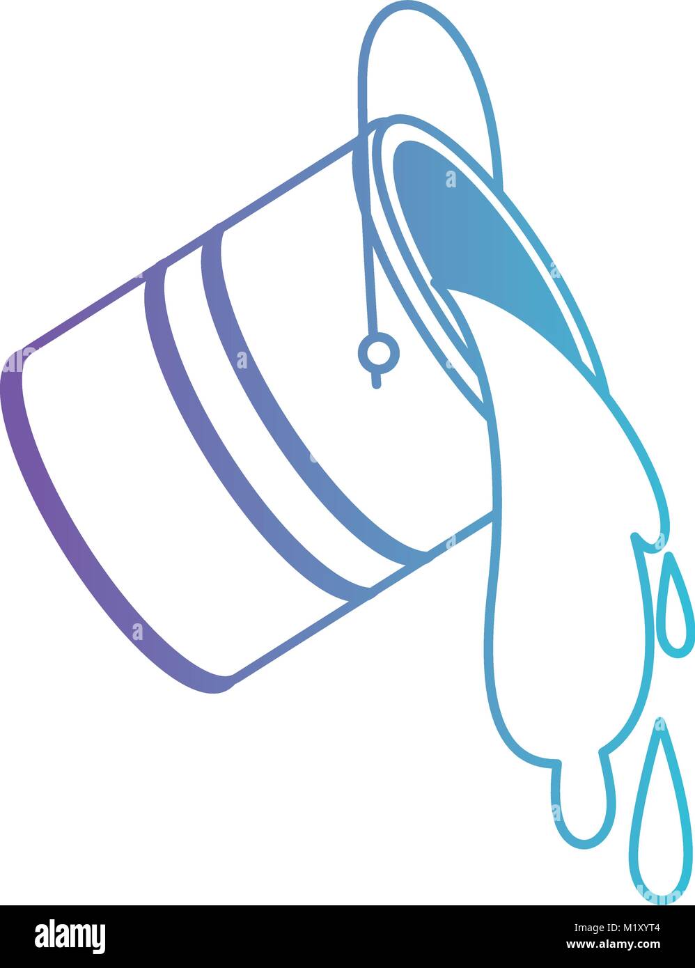 Paint spilling bucket Stock Vector Images - Alamy