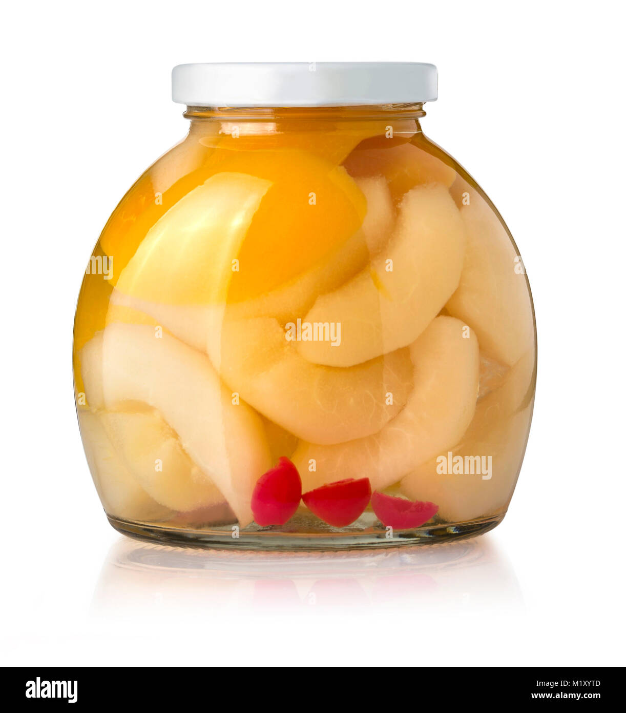 fruit jar isolated on white background with clipping path Stock Photo ...
