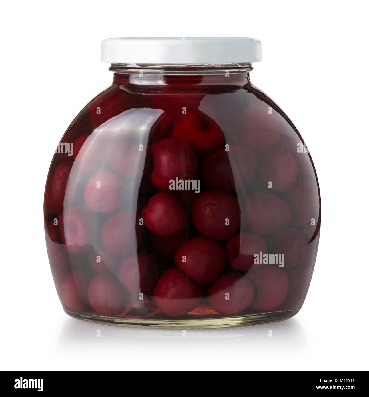 Cherry jam isolated on white background with clipping path Stock Photo ...