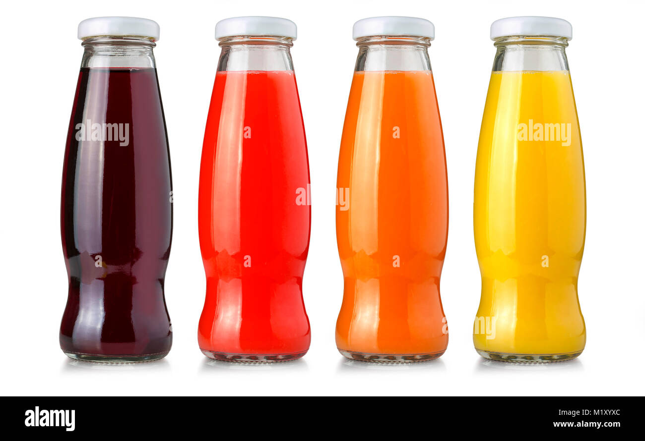 juice glass bottle isolated with clipping path Stock Photo - Alamy