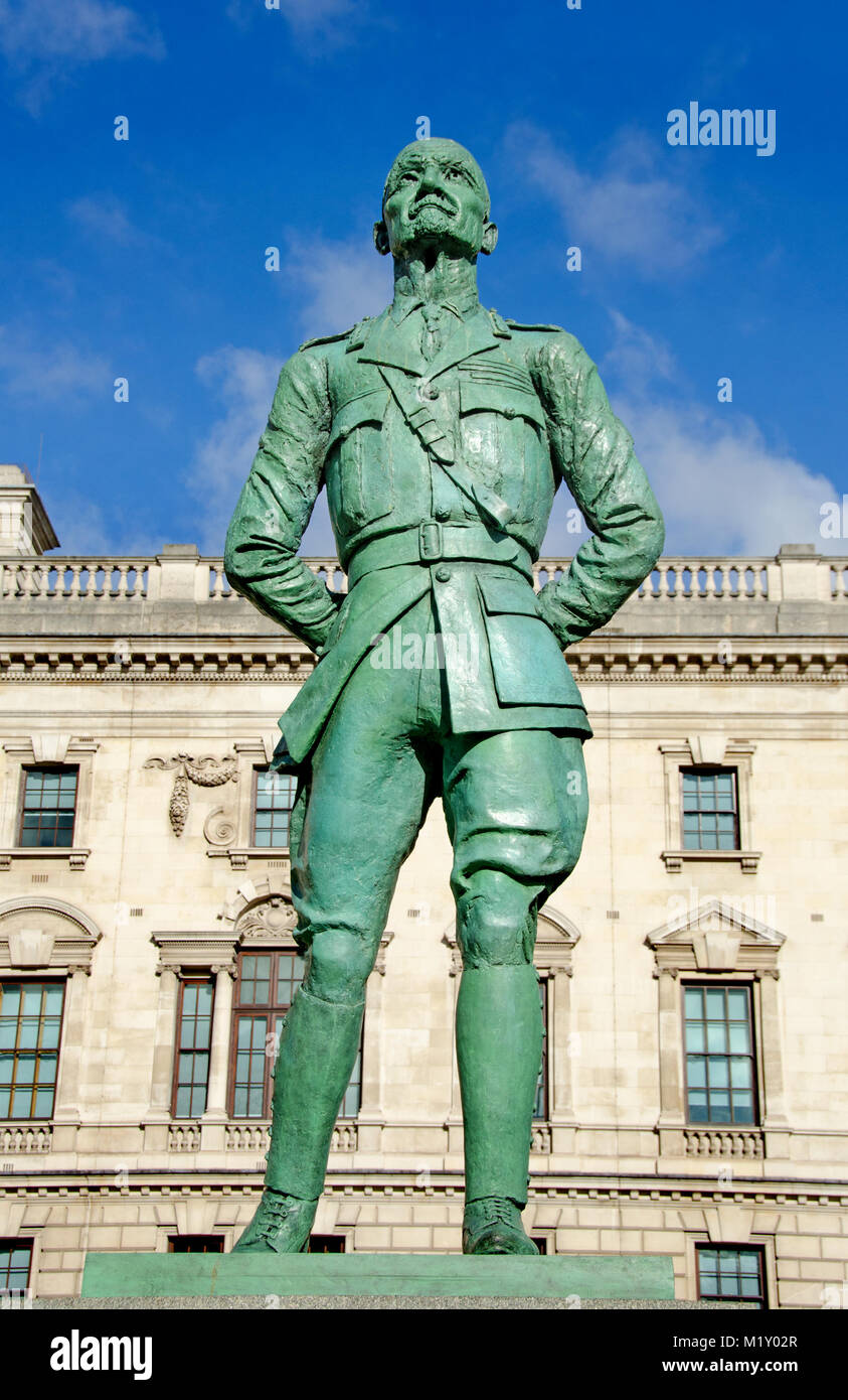 London, England, UK. Statue (1956; Jacob Epstein) of Field Marshal Jan ...