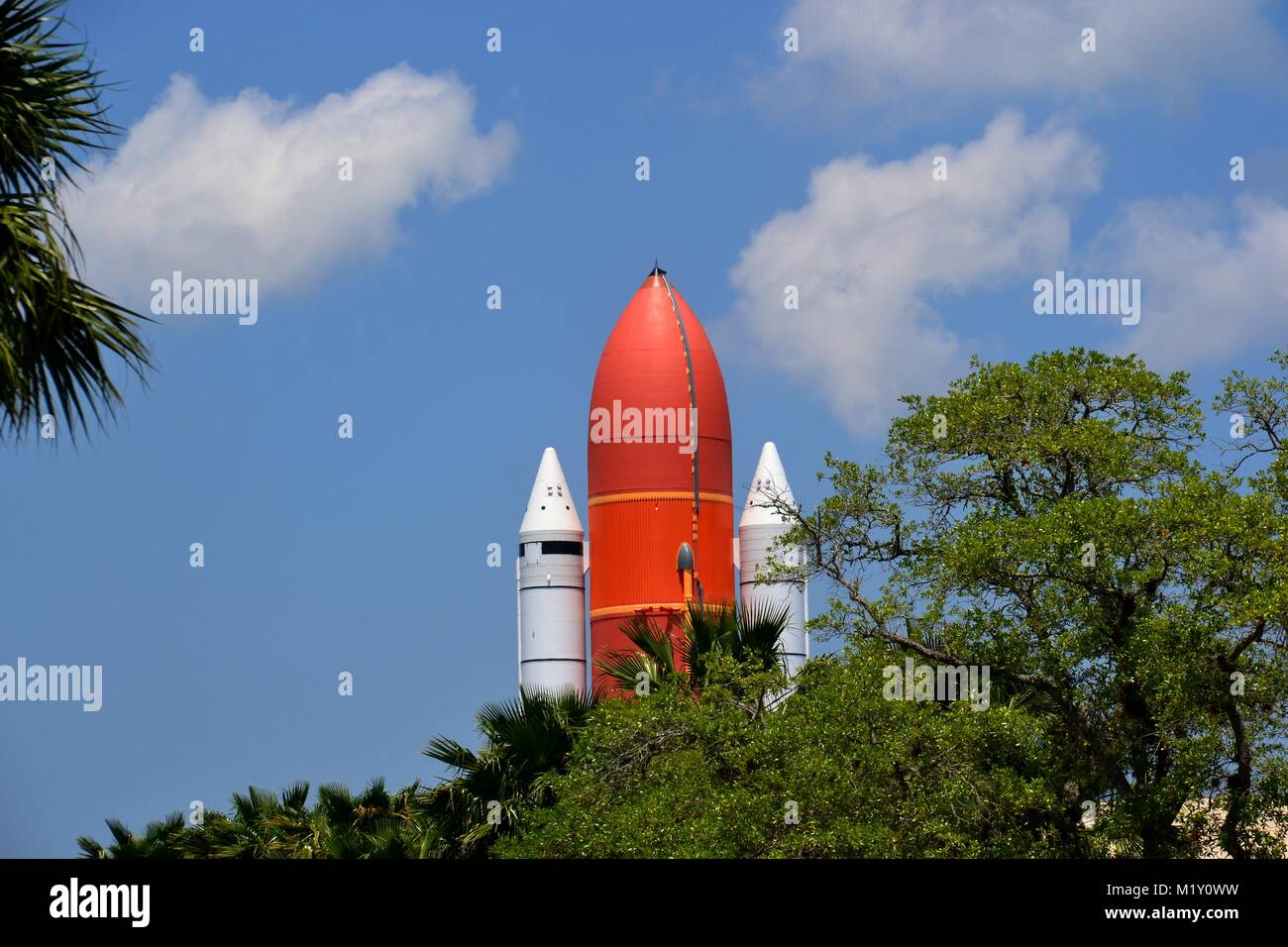 Red Space shuttle at Cape Canaveral Stock Photo - Alamy