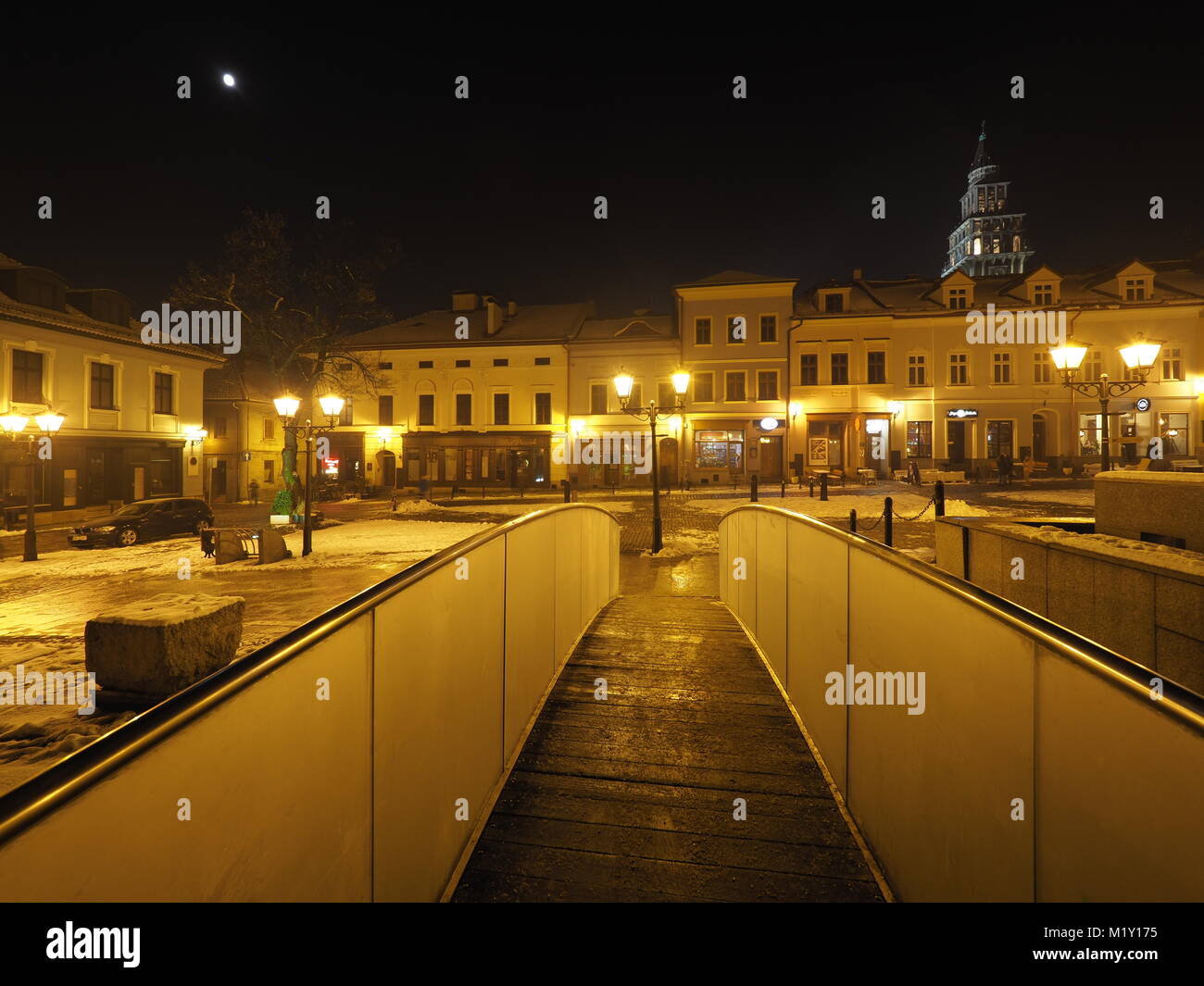 BIELSKO-BIALA, POLAND EUROPE on DECEMBER 2017: Main square in ...