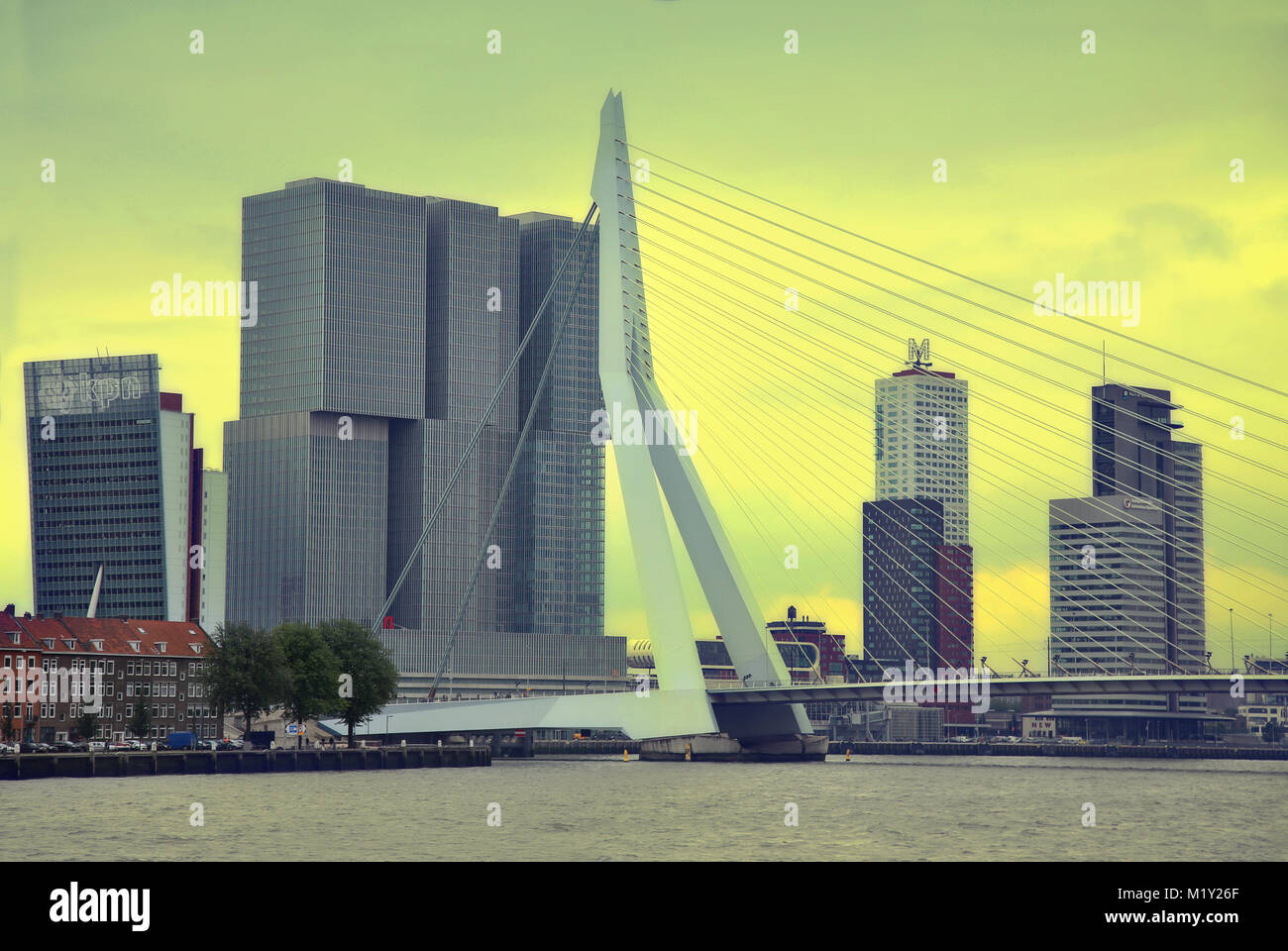 ROTTERDAM, THE NETHERLANDS - 18 AUGUST: Rotterdam is a city modern ...