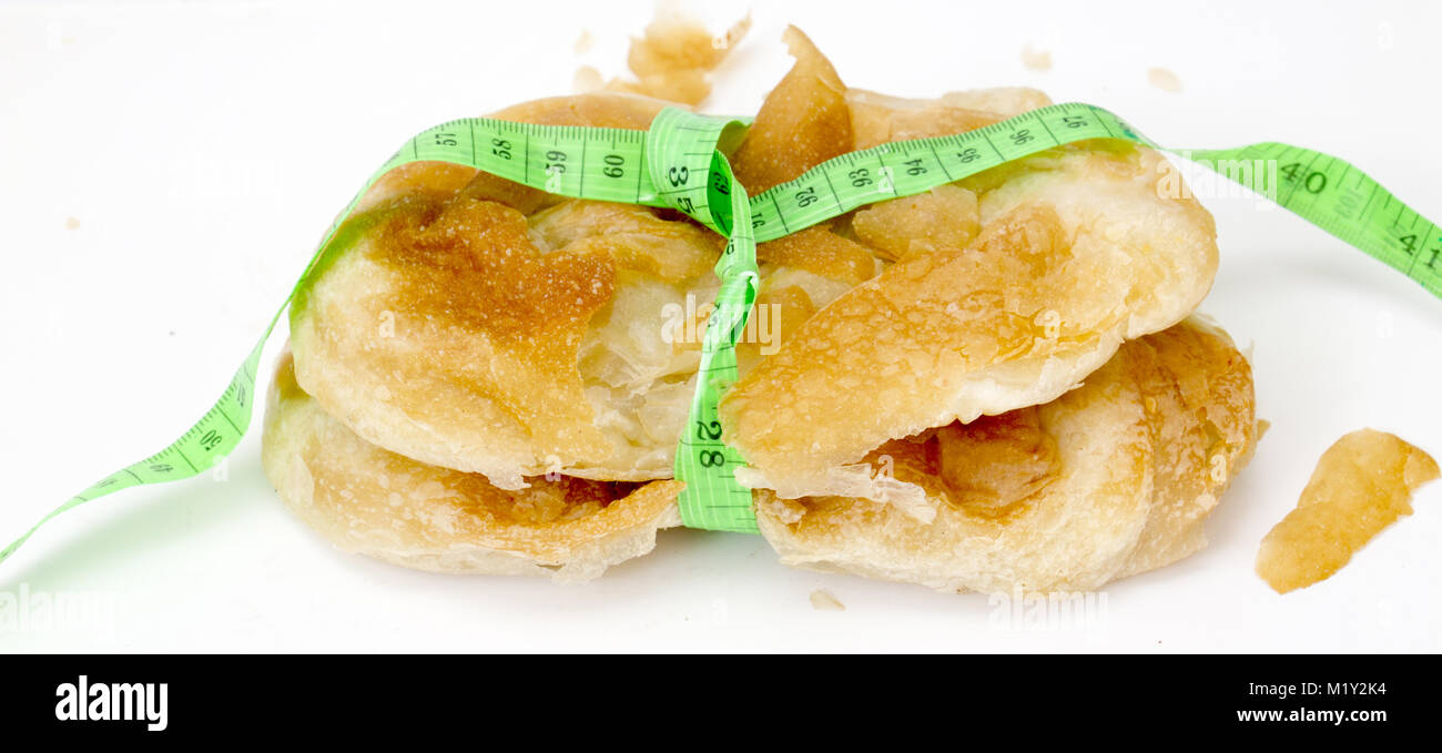 Round domestic burek pie with cheese on the white ,image of a Stock ...
