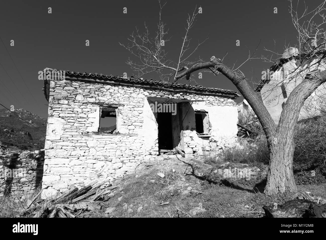 Broken branch house Black and White Stock Photos & Images - Alamy
