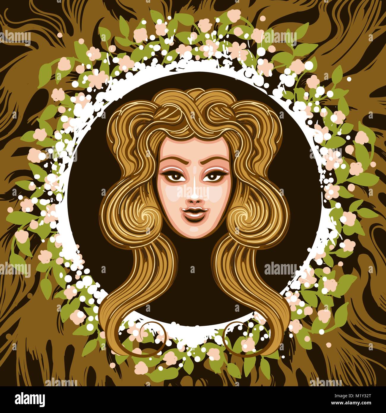 Woman hair roots Stock Vector Images - Alamy