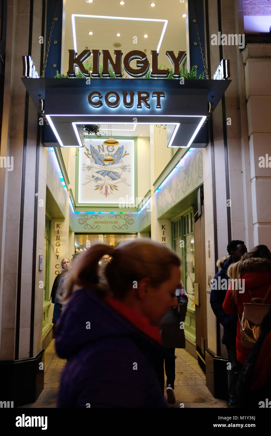 Kingly Court restaurant on Carnaby street, Soho, London Stock Photo - Alamy