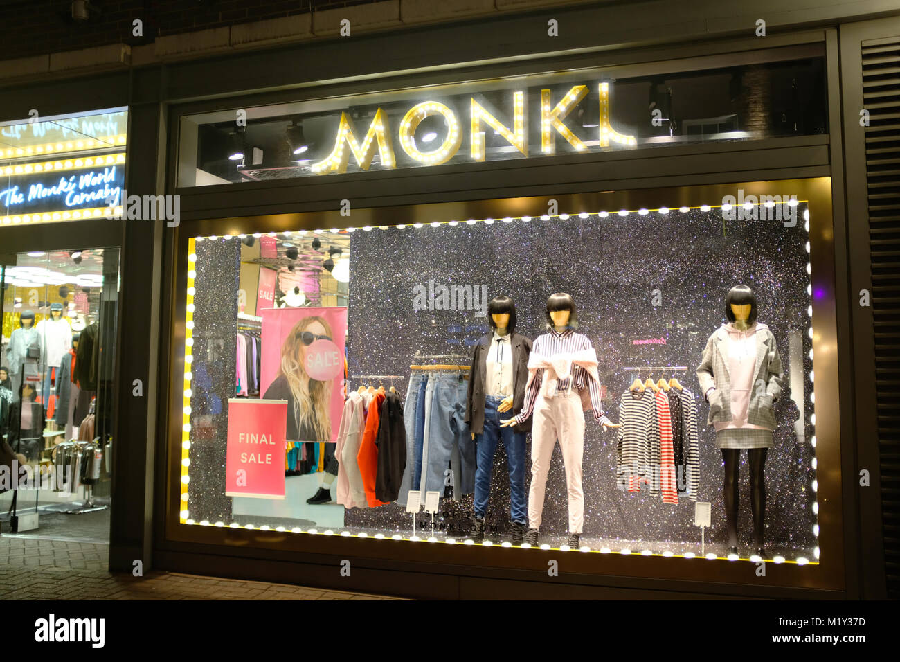 Monkl store on Carnaby street, Soho, London Stock Photo - Alamy