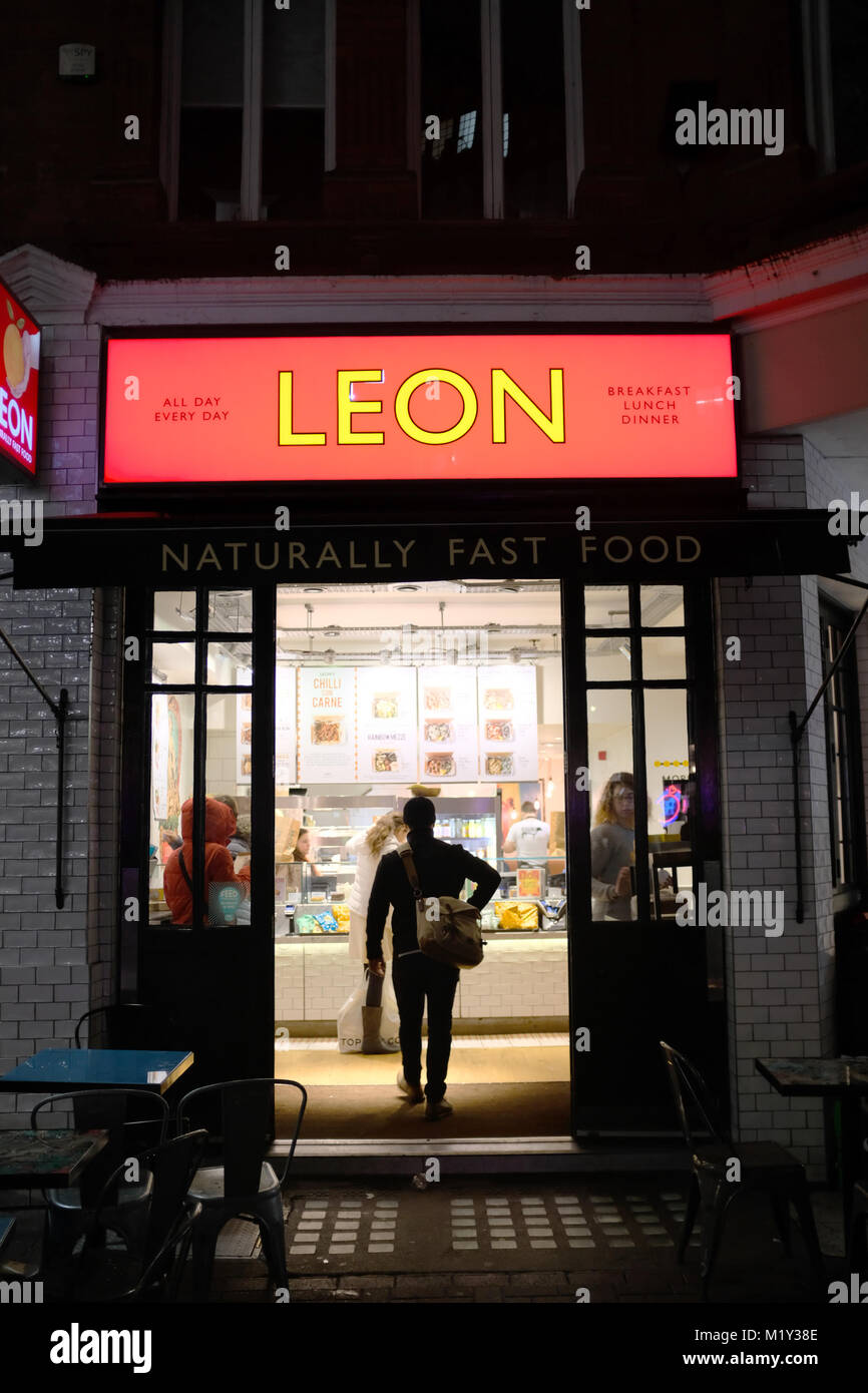 Leon fast food restaurant, London, England, UK Stock Photo - Alamy