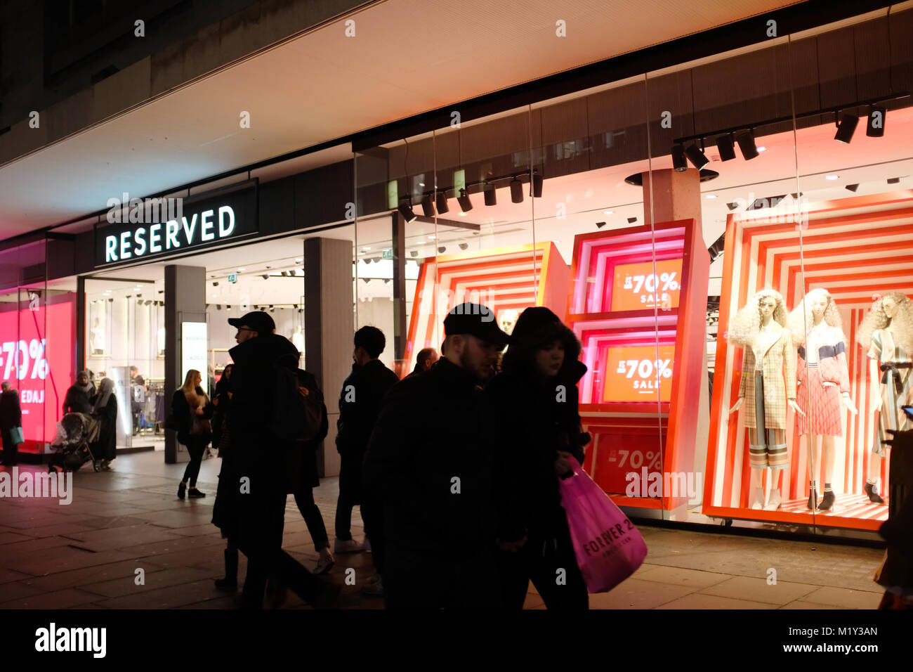 Reserved store on Oxford Street, London, England, UK Stock Photo - Alamy
