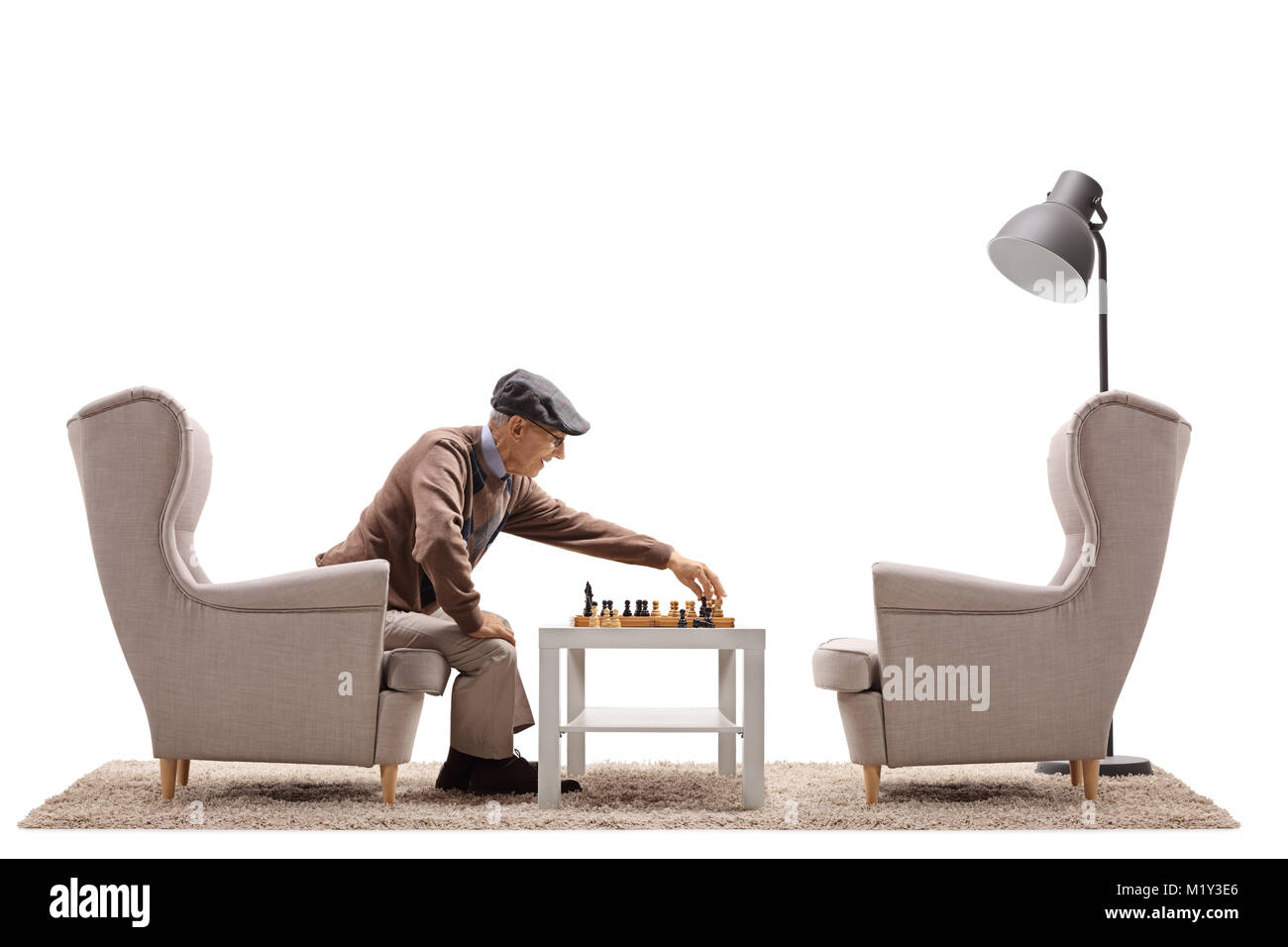 Playing a game alone Cut Out Stock Images & Pictures - Alamy