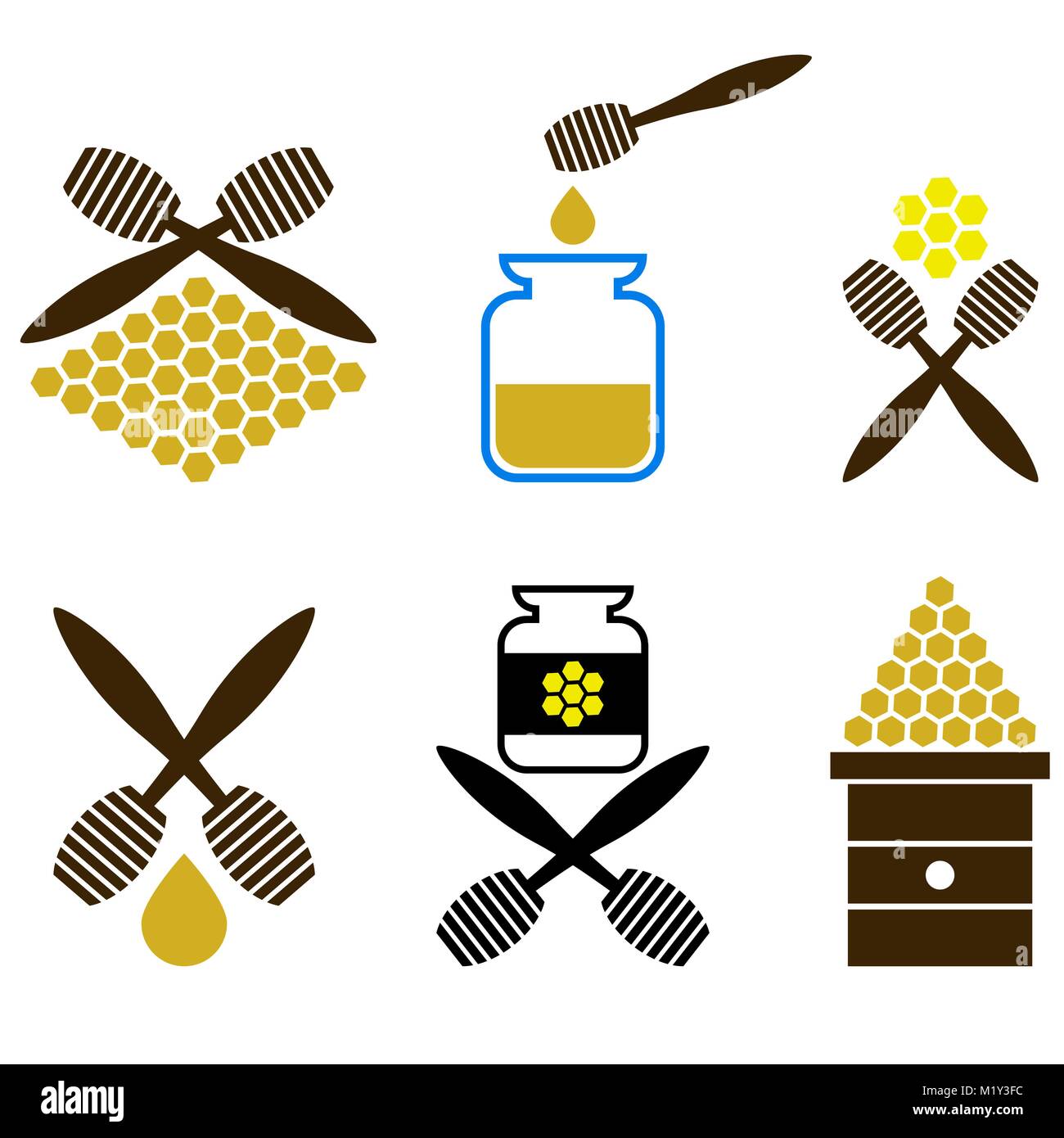 Set of Honey Icon Isolated Stock Vector Image & Art - Alamy