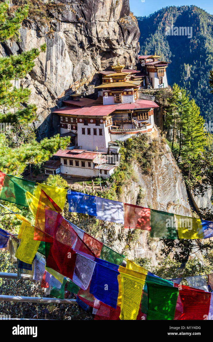 Buddhist flags monastery hi-res stock photography and images - Alamy
