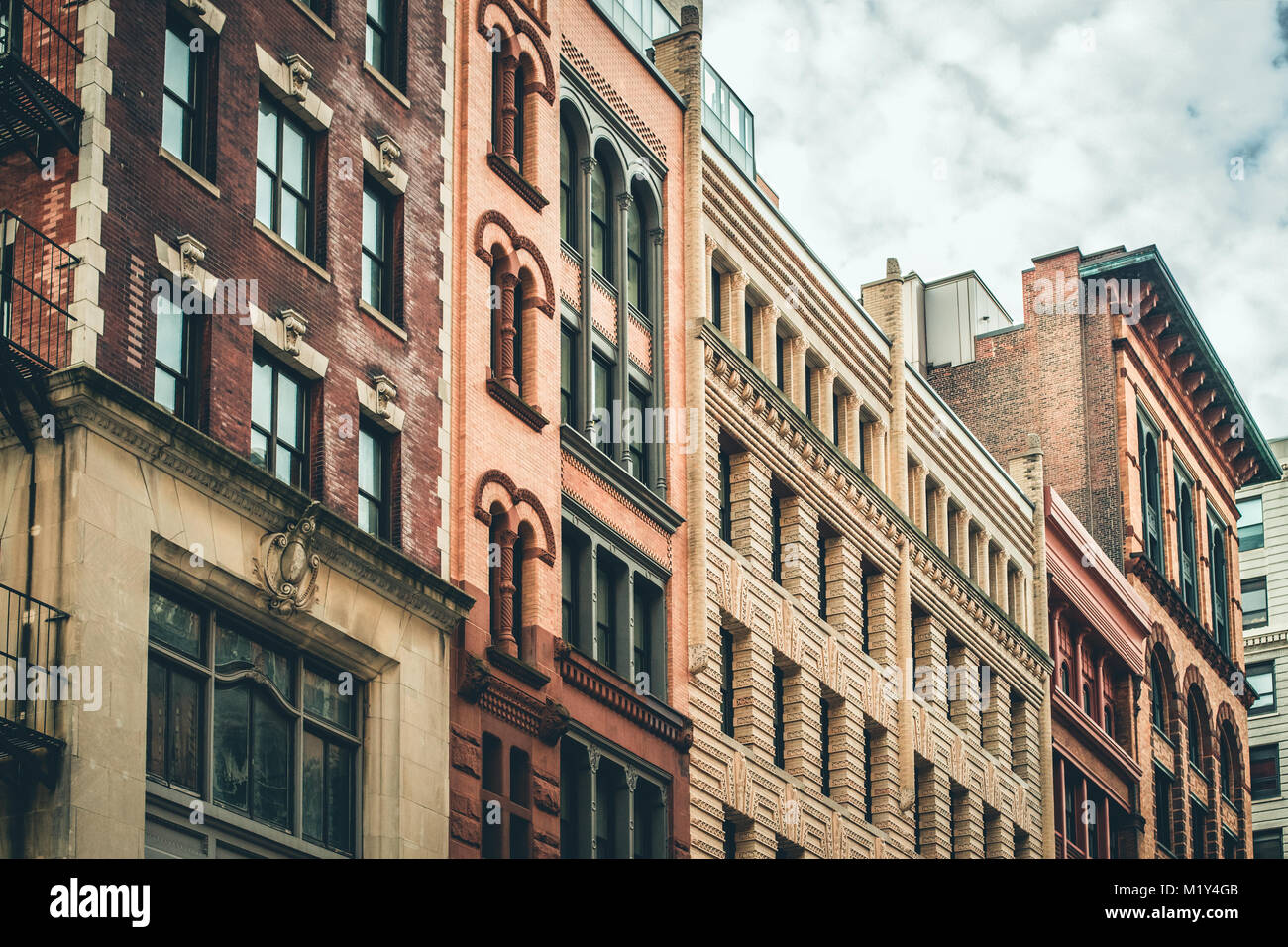 Typical New York Red Brick Buildings High Resolution Stock Photography ...