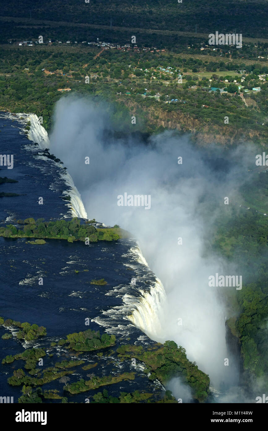 Aerial Views of Victoria Falls, Zimbabwe, Africa Stock Photo - Alamy
