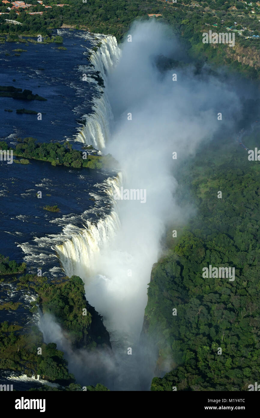 Aerial Views of Victoria Falls, Zimbabwe, Africa Stock Photo - Alamy