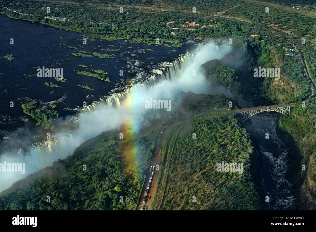 Aerial Views of Victoria Falls, Zimbabwe, Africa Stock Photo - Alamy