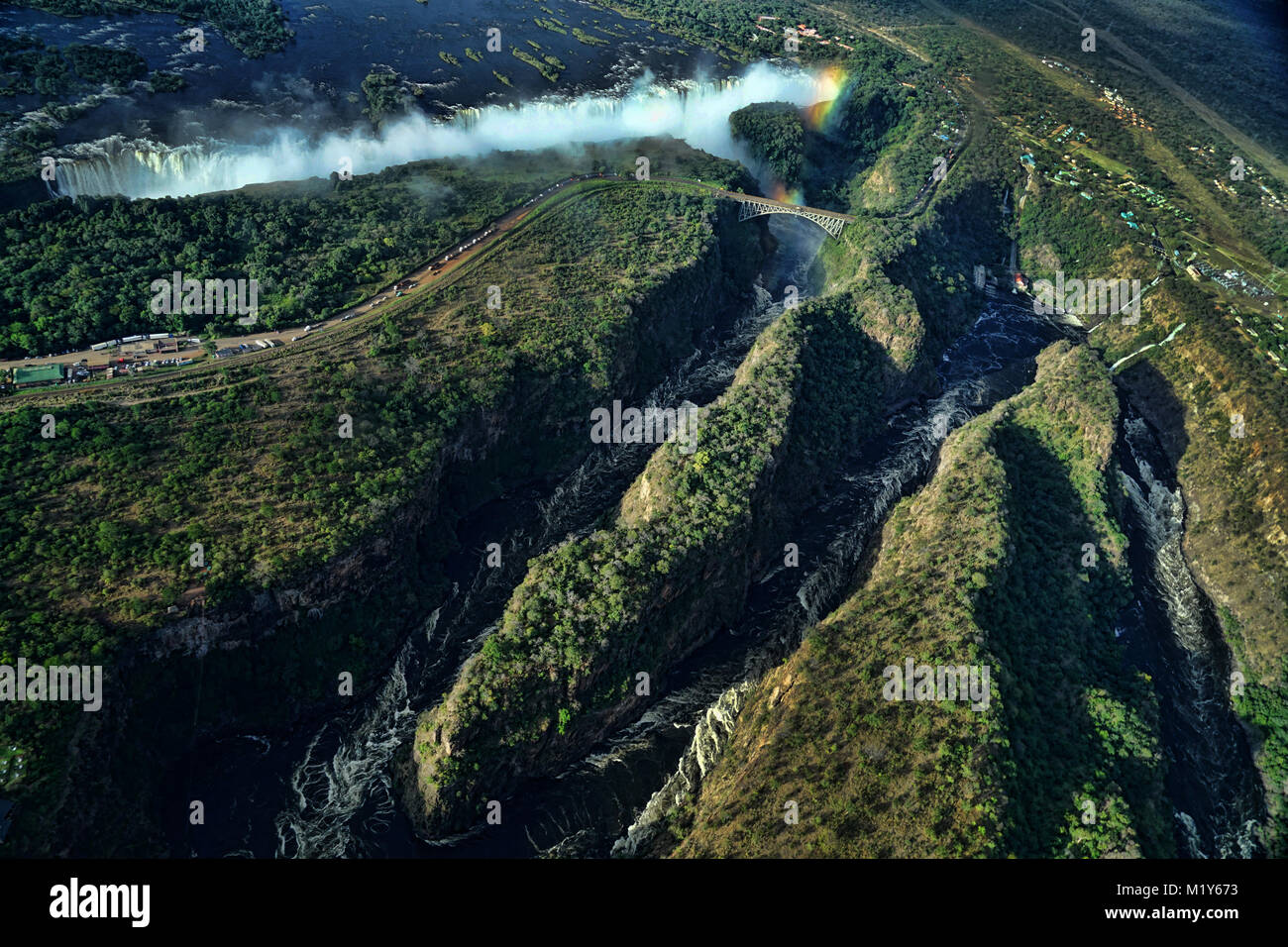 Aerial Views of Victoria Falls, Zimbabwe, Africa Stock Photo - Alamy