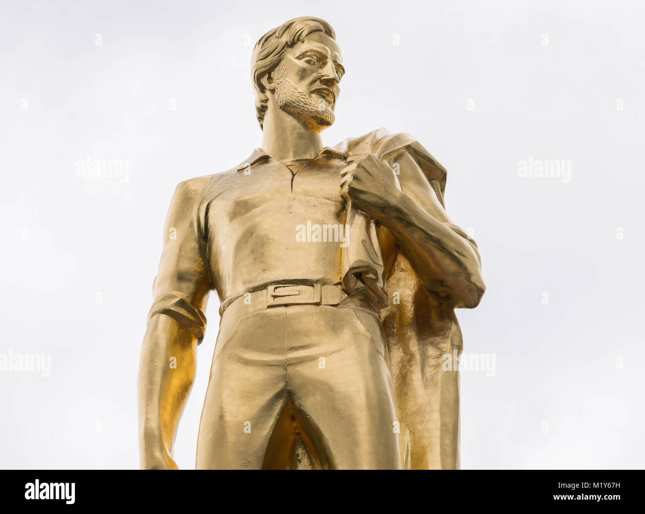 Gold Oregon Pioneer atop the Capitol Building in Salem Stock Photo - Alamy